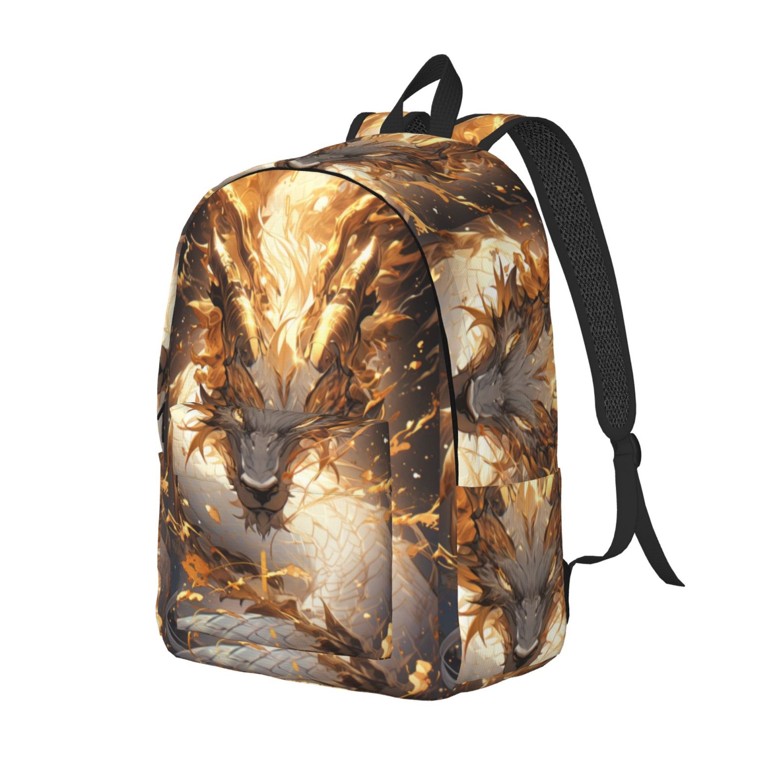 Bingfone Golden Horned White Dragon Print Canvas College Laptop ...