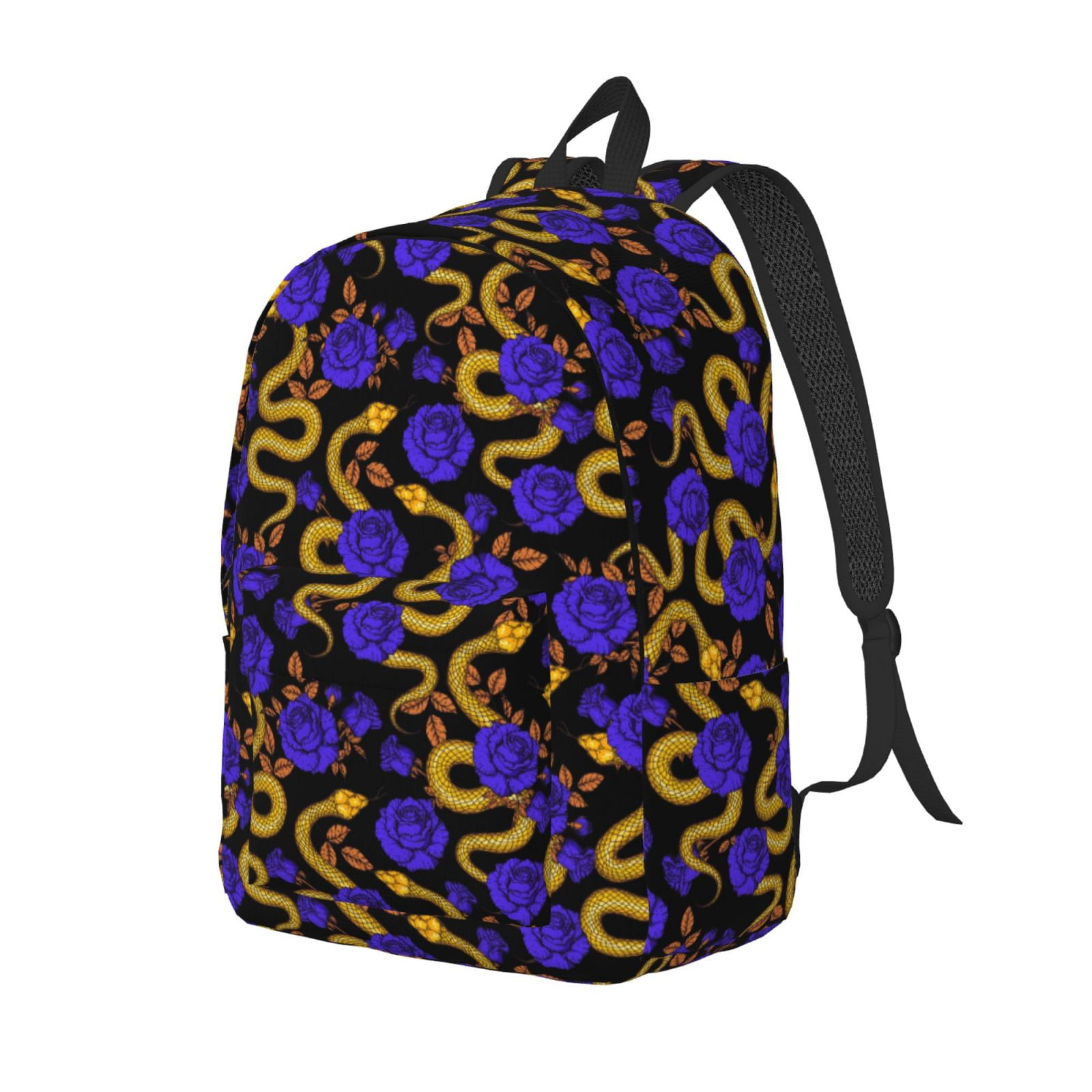 Bingfone Golden Snake And Purple Rose Print Canvas College Laptop ...