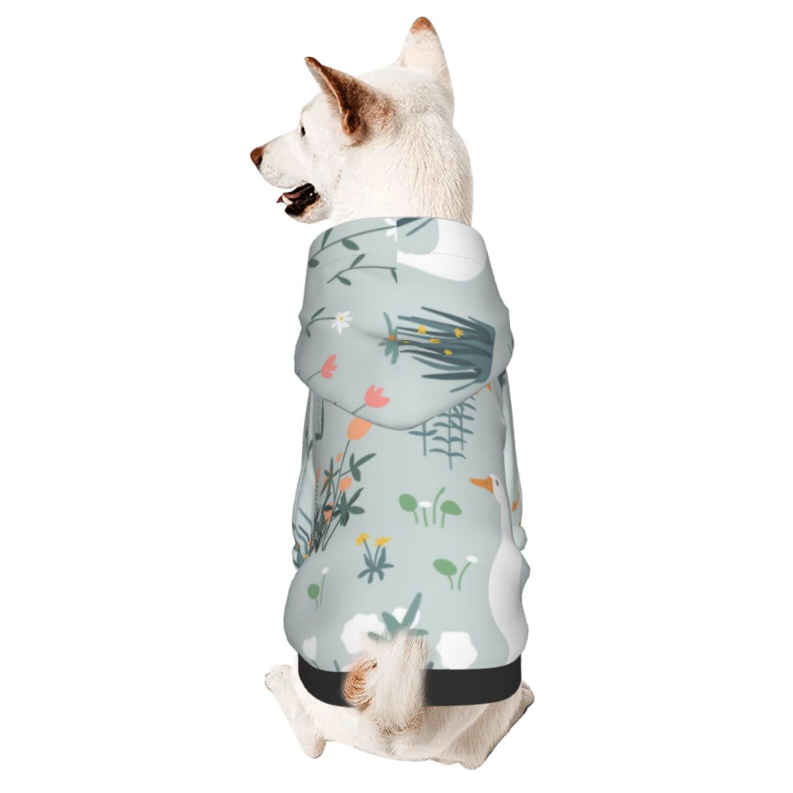 Bingfone Goose And Doodle Flowers Dog Clothes Hoodie, Pet Winter Coat ...