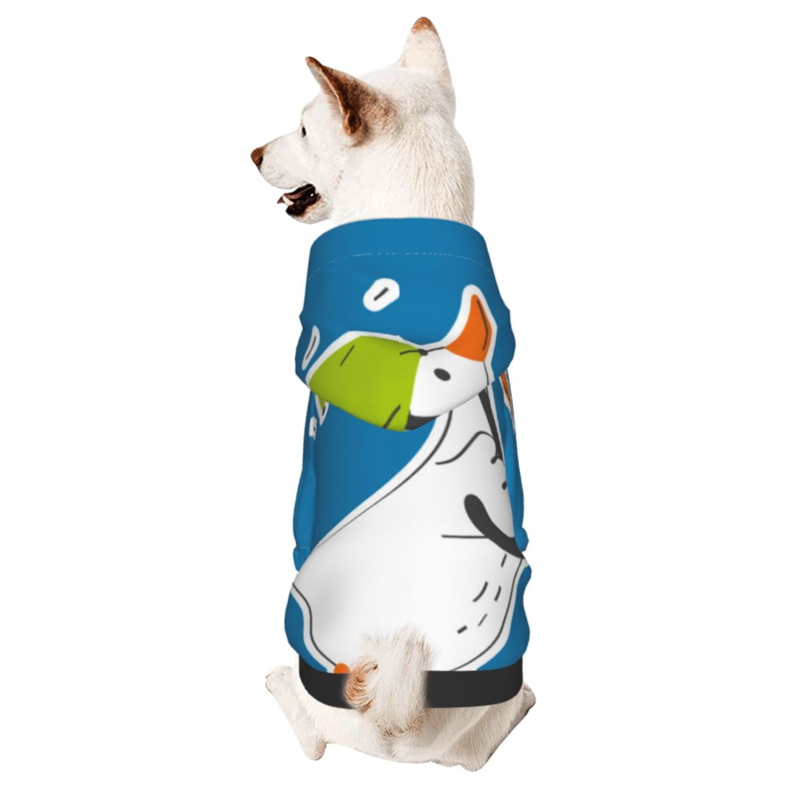 Bingfone Goose Holding An Umbrella Dog Clothes Hoodie, Pet Winter Coat ...