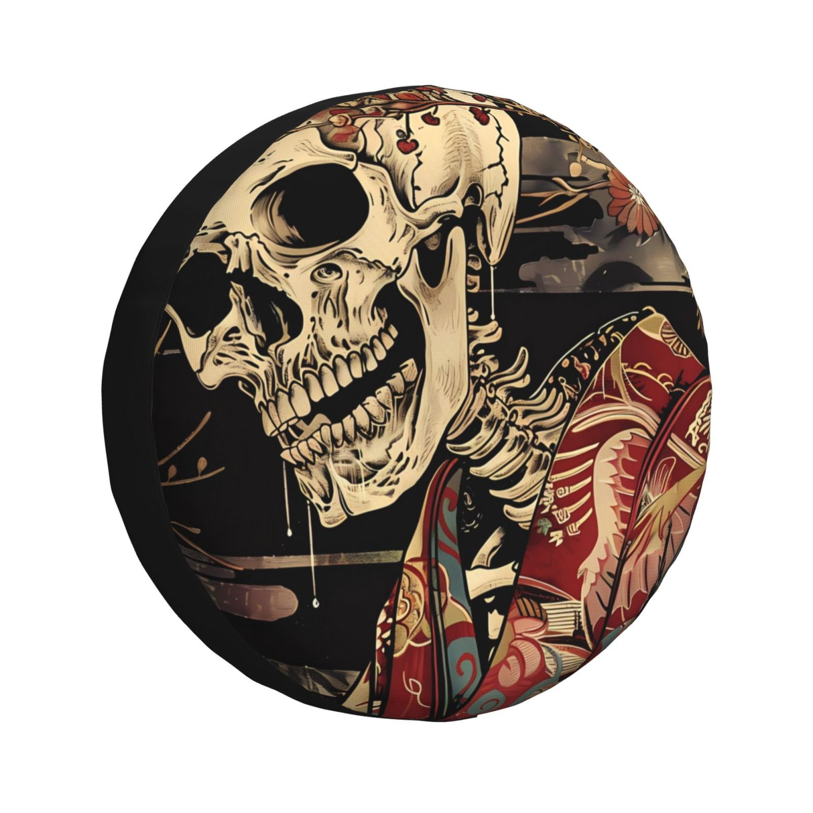 Bingfone Gothic Eastern Floral Skull Spare Tire Cover Weatherproof ...