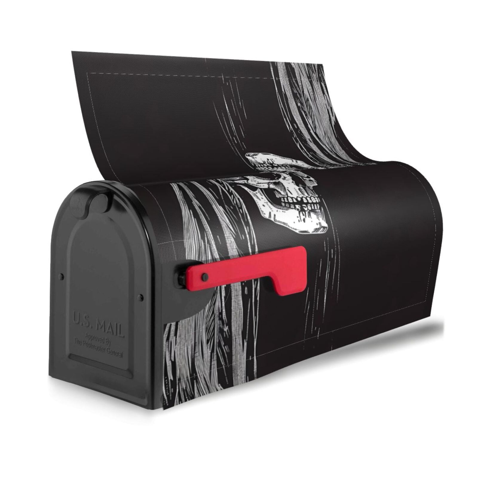 Bingfone Gothic Skull Drape Magnetic Mailbox Cover Standard Size for ...