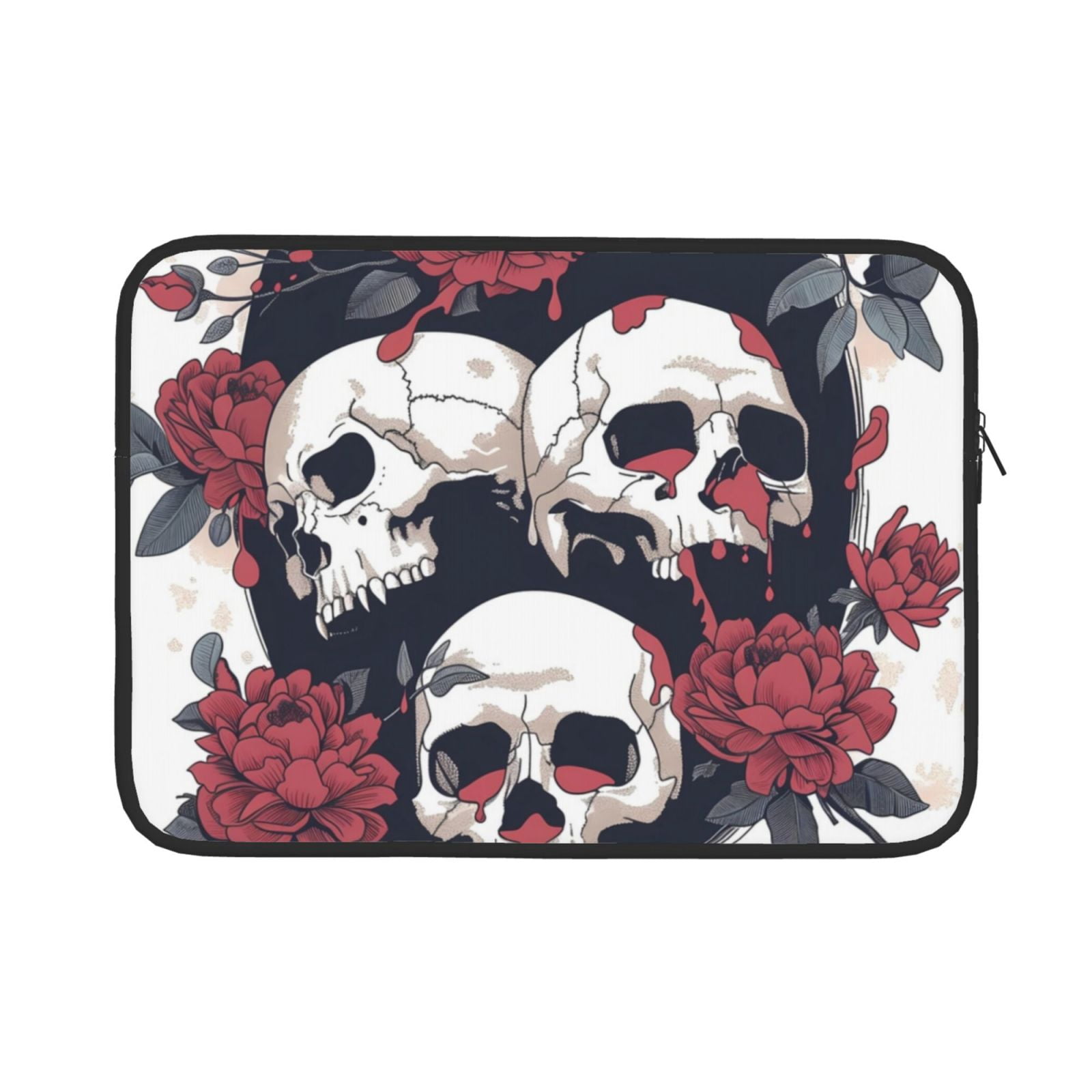 Bingfone Gothic Skulls And Roses Laptop Sleeve Case 13 inch , 360 ...
