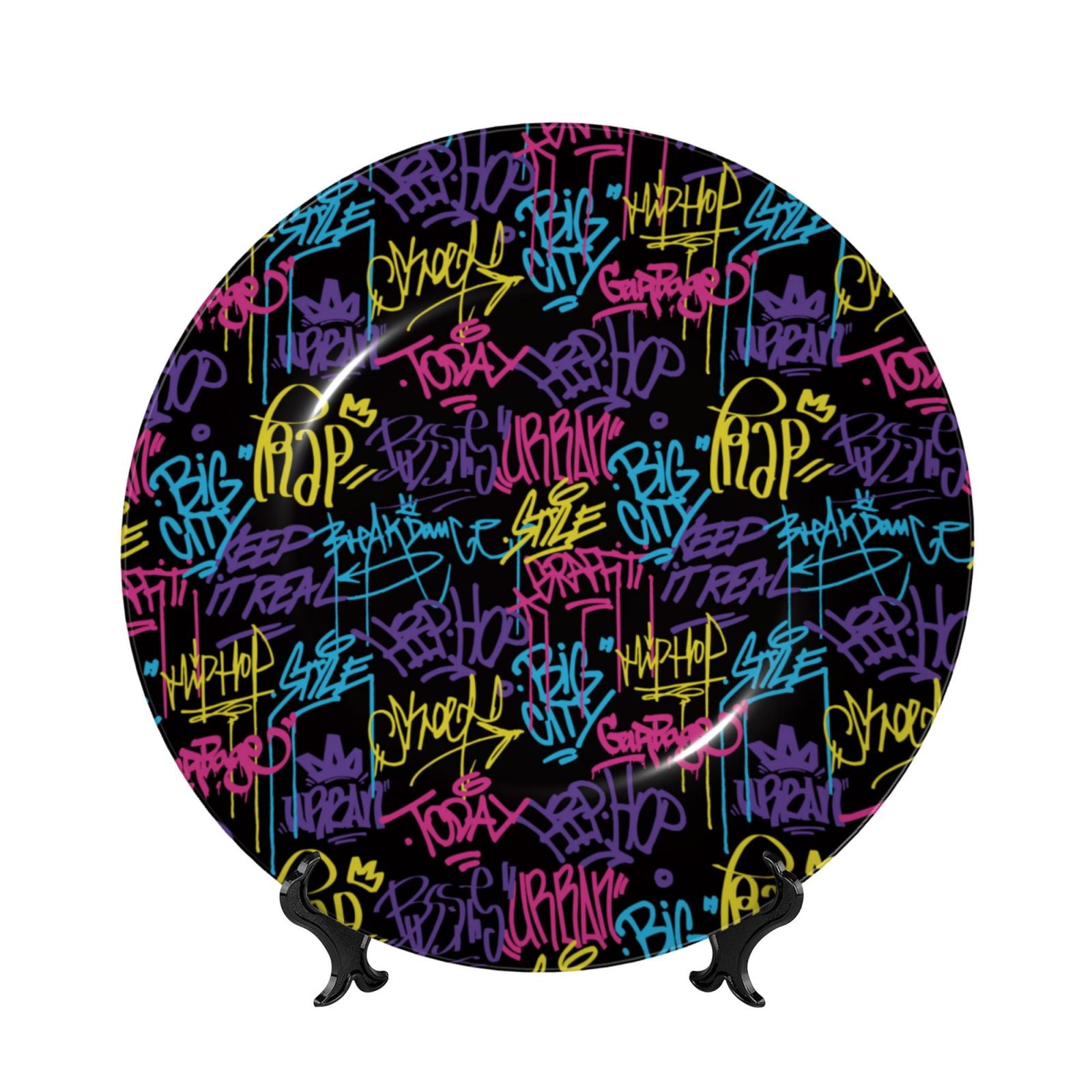 Bingfone Graffiti Art Print Bone China Dinner Decorative Plates ...