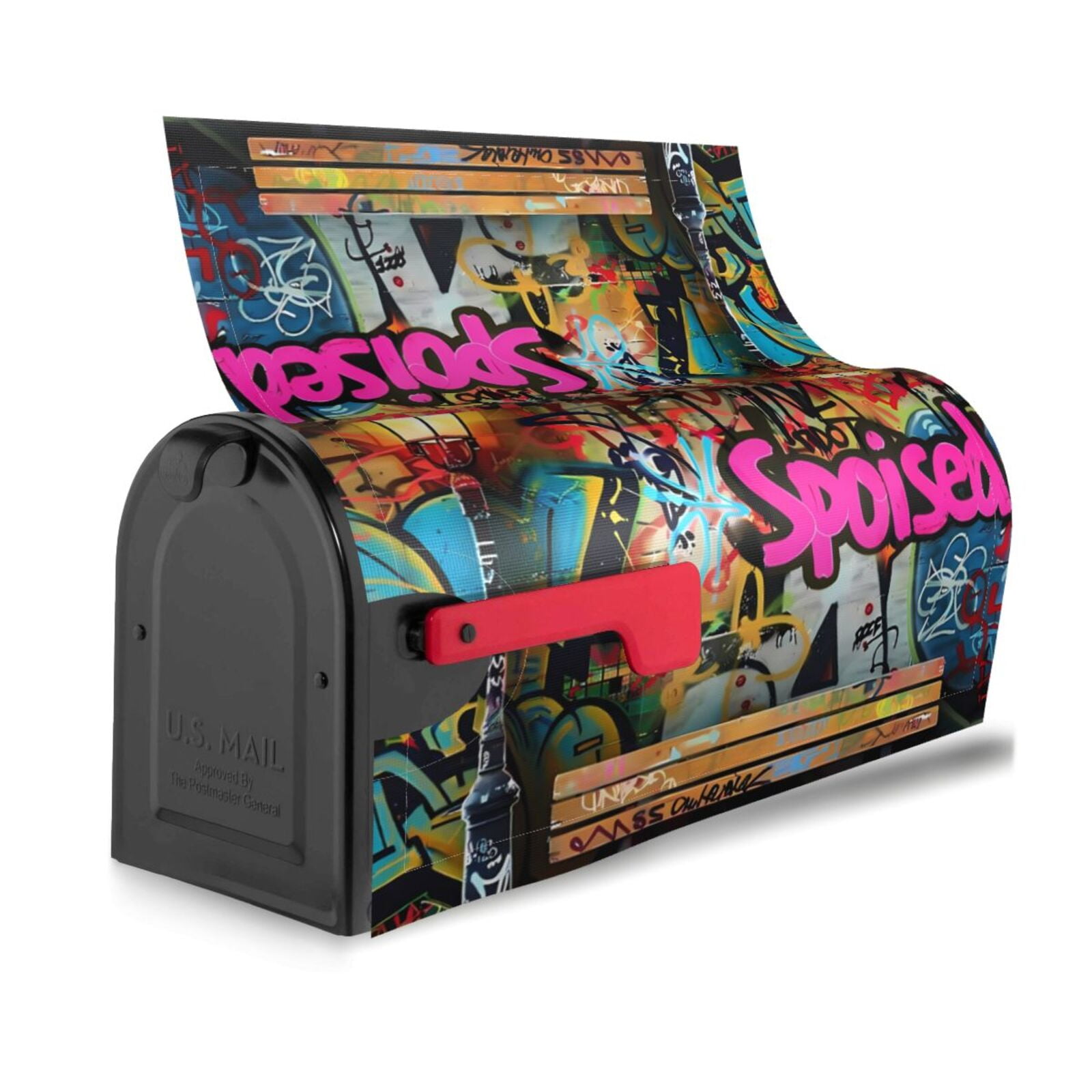 Bingfone Graffiti Lamp Urban Scene Magnetic Mailbox Cover Standard Size ...