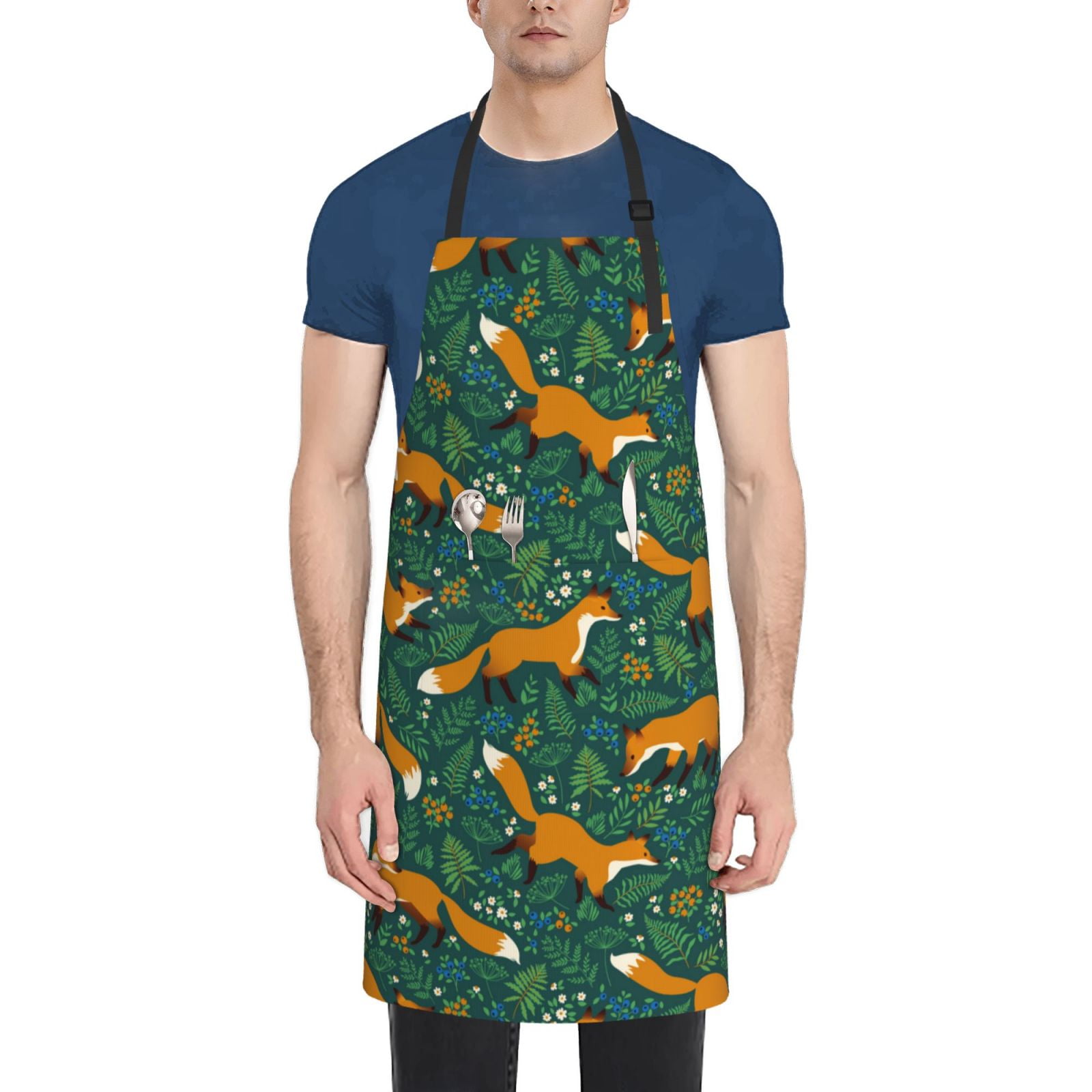 Bingfone Green Plants with Fox Apron Gifts For Men, Women Professional ...