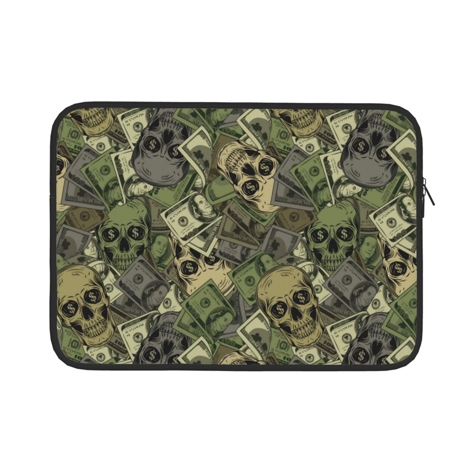 Bingfone Green Skulls Laptop Sleeve Case 13 inch , 360° Protective ...