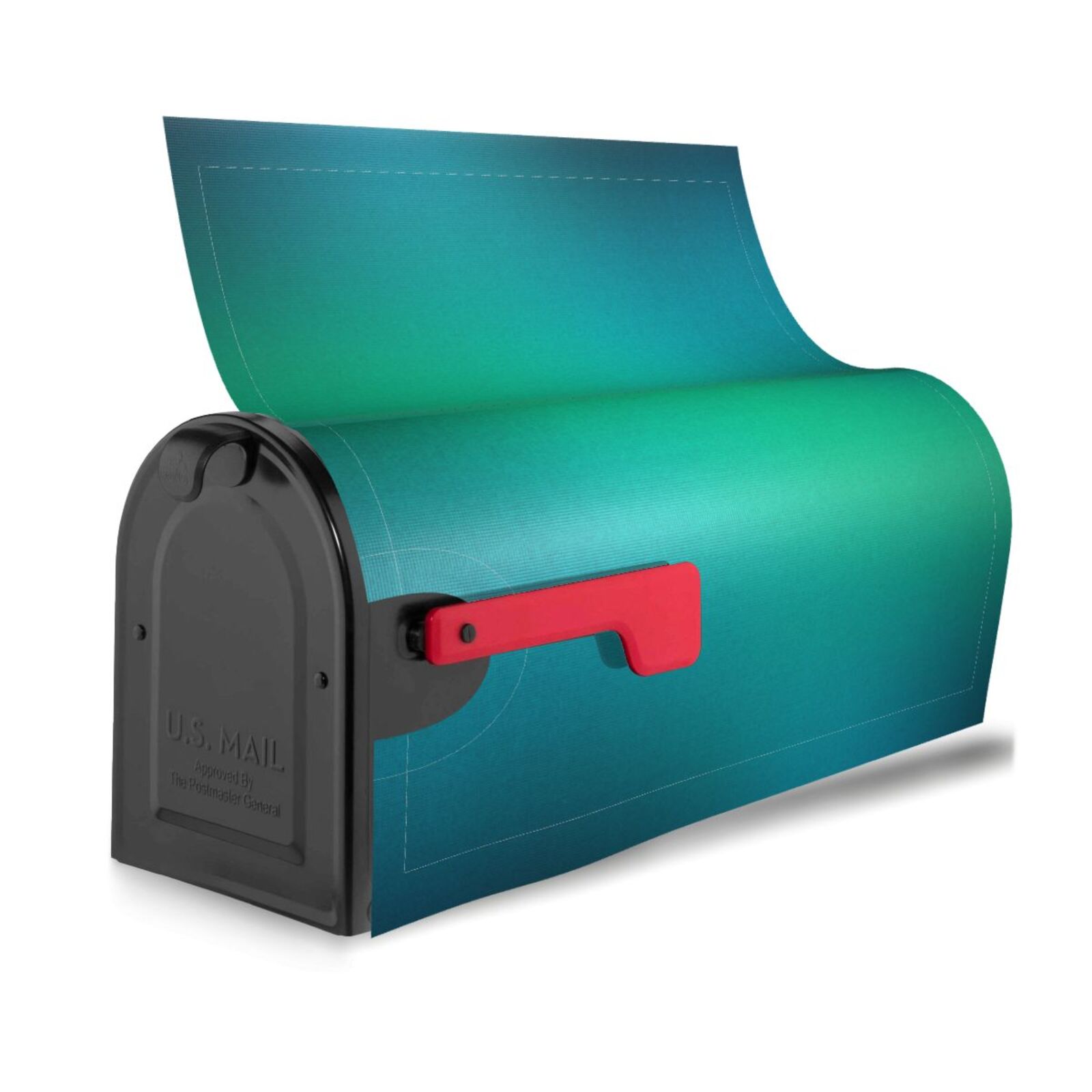 Bingfone Green Turquoise Teal Magnetic Mailbox Cover Standard Size for ...