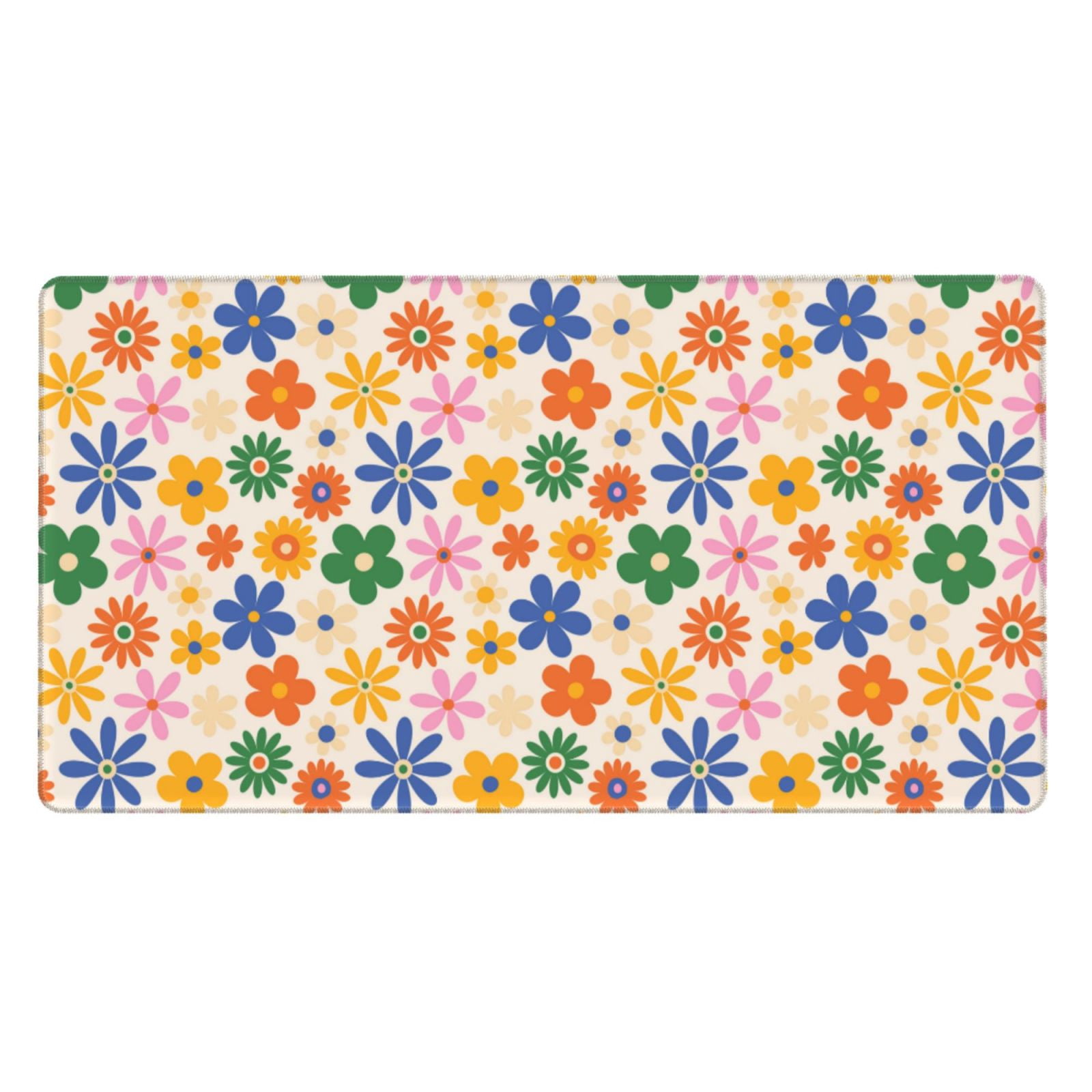Bingfone Groovy Daisy Flowers Large Gaming Mouse Pad,Extended Desk ...