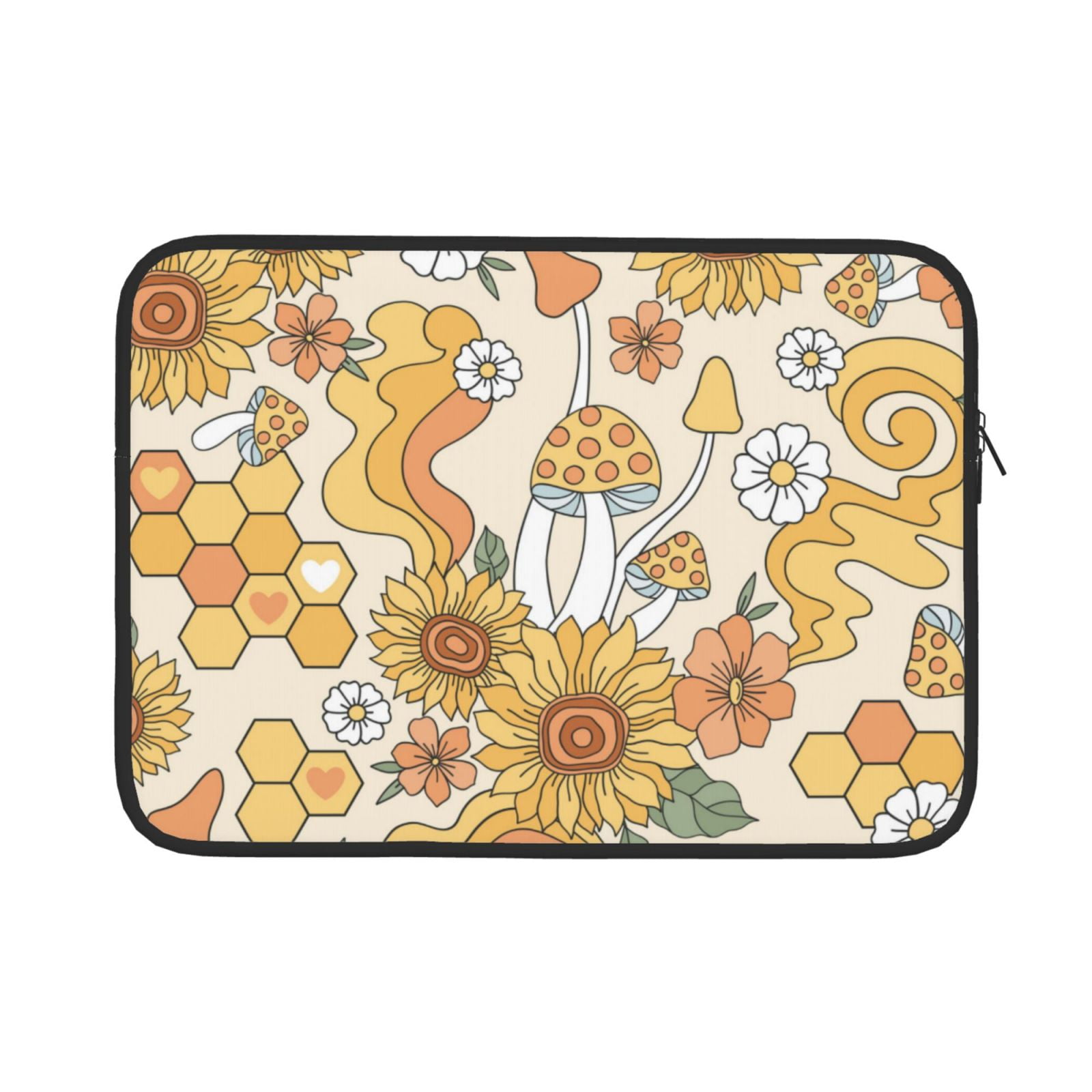Bingfone Groovy Hippie Flower Mushrooms Laptop Sleeve Case 15 Inch, 360 ...
