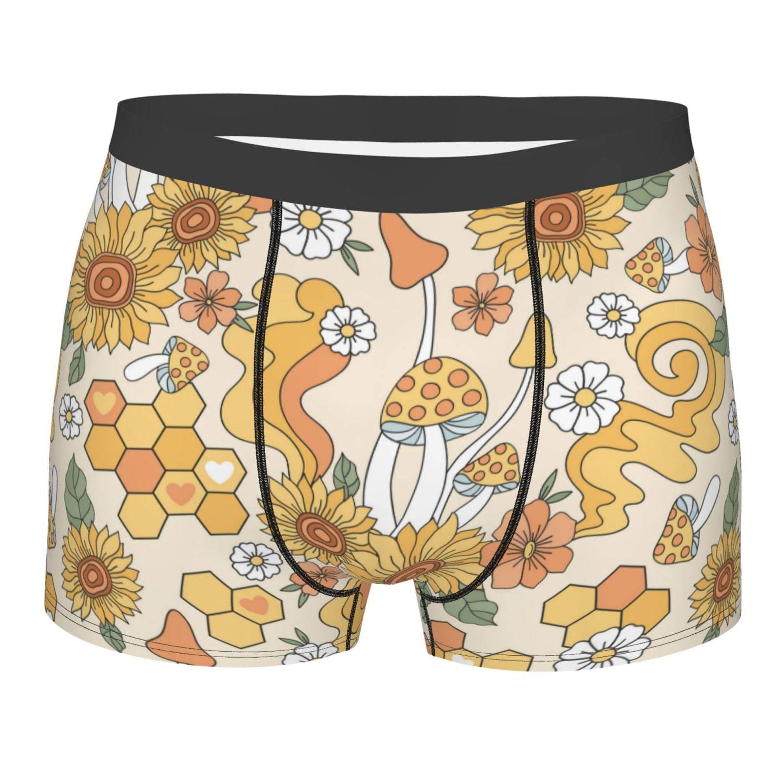 Bingfone Groovy Hippie Flower Mushrooms Men'S Underwear - Casual ...