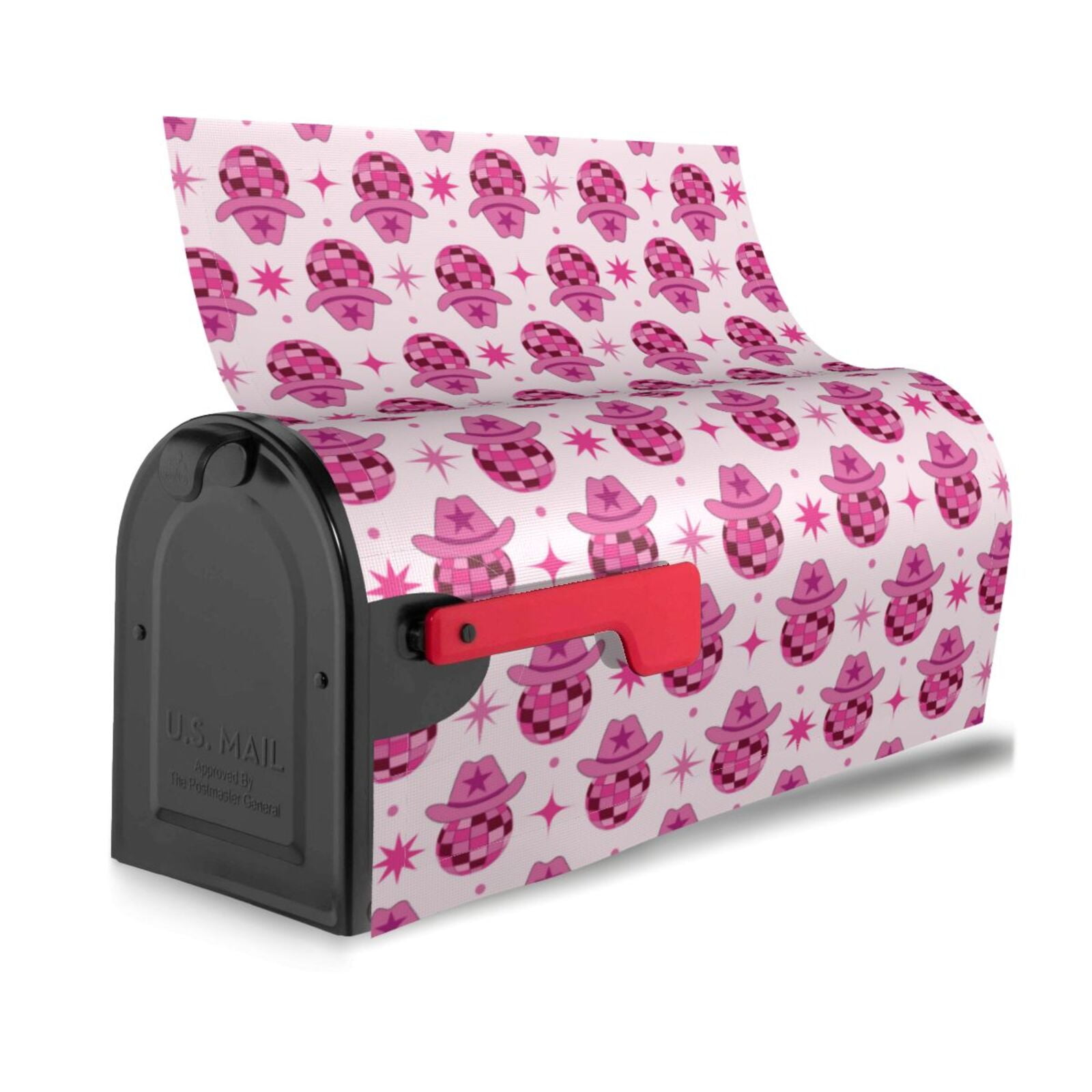 Bingfone Groovy Pink Disco Balls Magnetic Mailbox Cover Standard Size ...