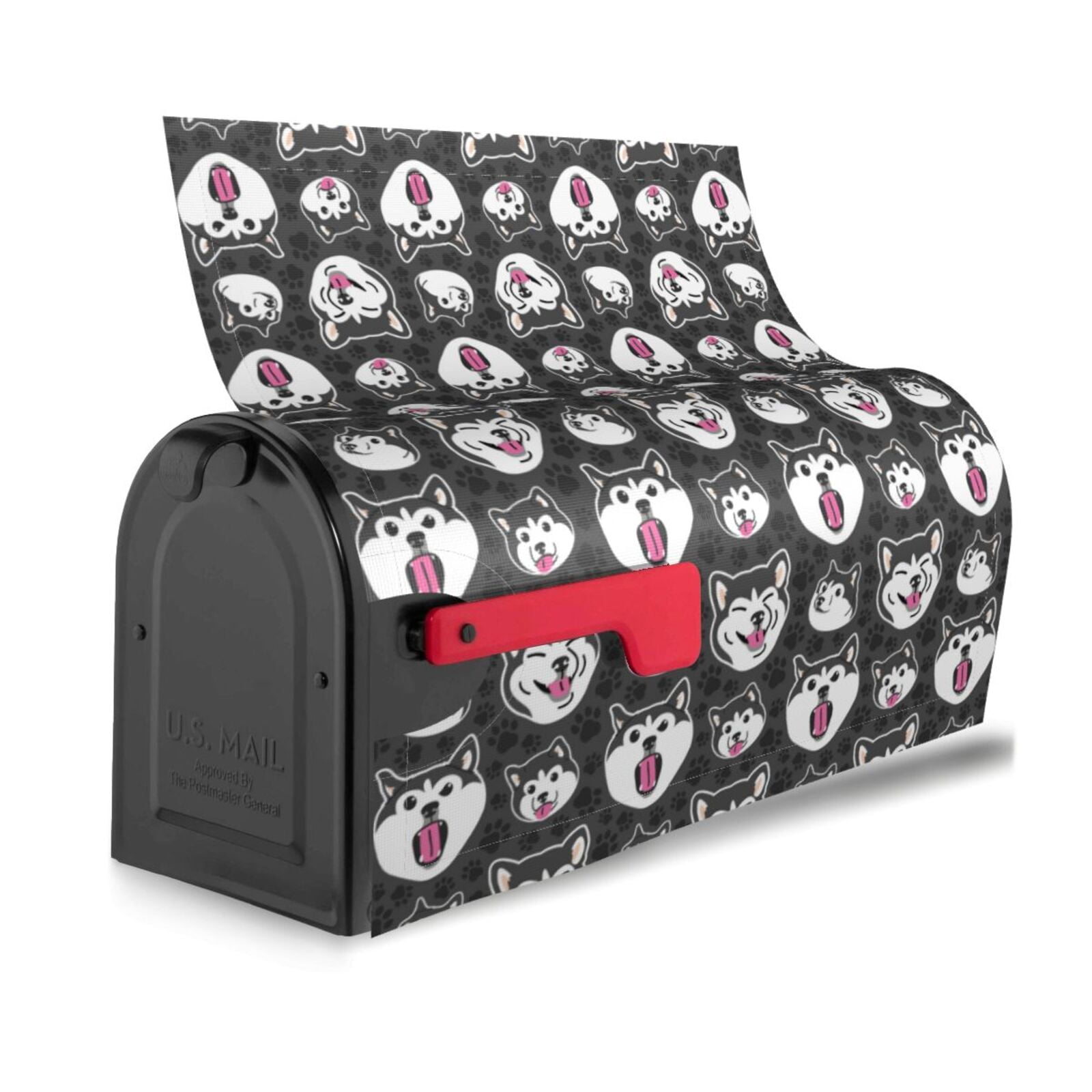 Bingfone HUSKY Face Magnetic Mailbox Cover Standard Size for Garden ...