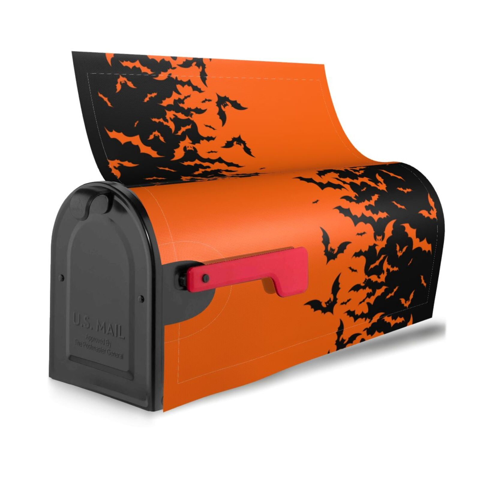 Bingfone Halloween Bats Magnetic Mailbox Cover Standard Size for Garden ...