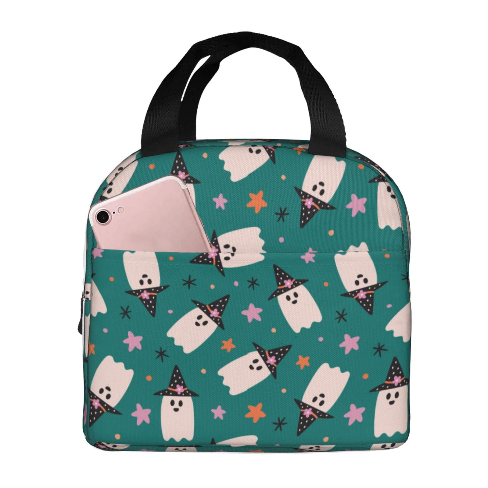 Bingfone Halloween Ghosts Print Lunch Bag Insulated Lunch Box, Small ...