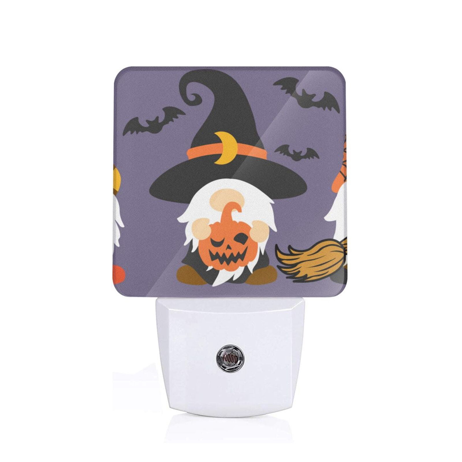 Bingfone Halloween Gnomes Print Night Lights Plug into Wall,Dusk to ...