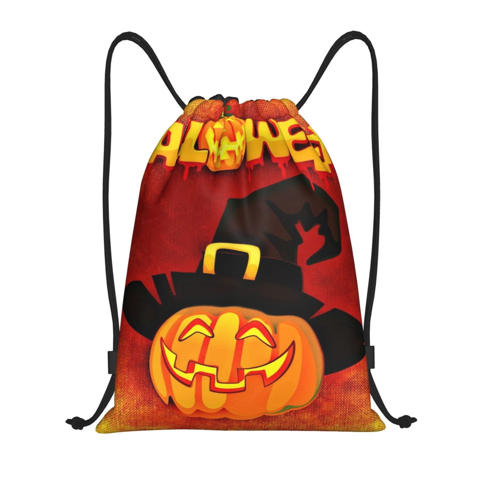 Bingfone Halloween Pumpkin Drawstrings Backpacks Bags For Men Women Gym ...