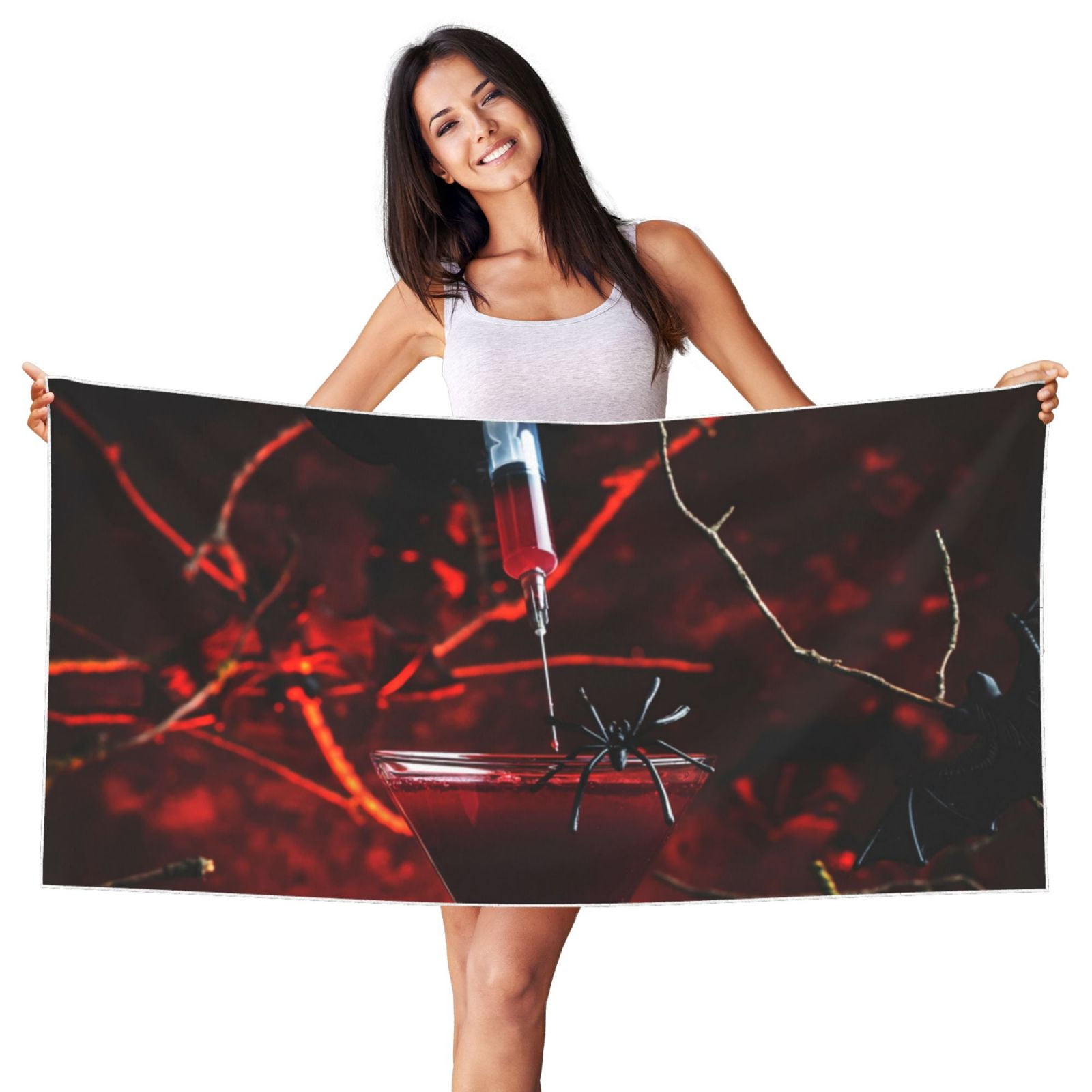Bingfone Halloween Vampire Party Oversized 27.7x55 Inches Beach Towel ...