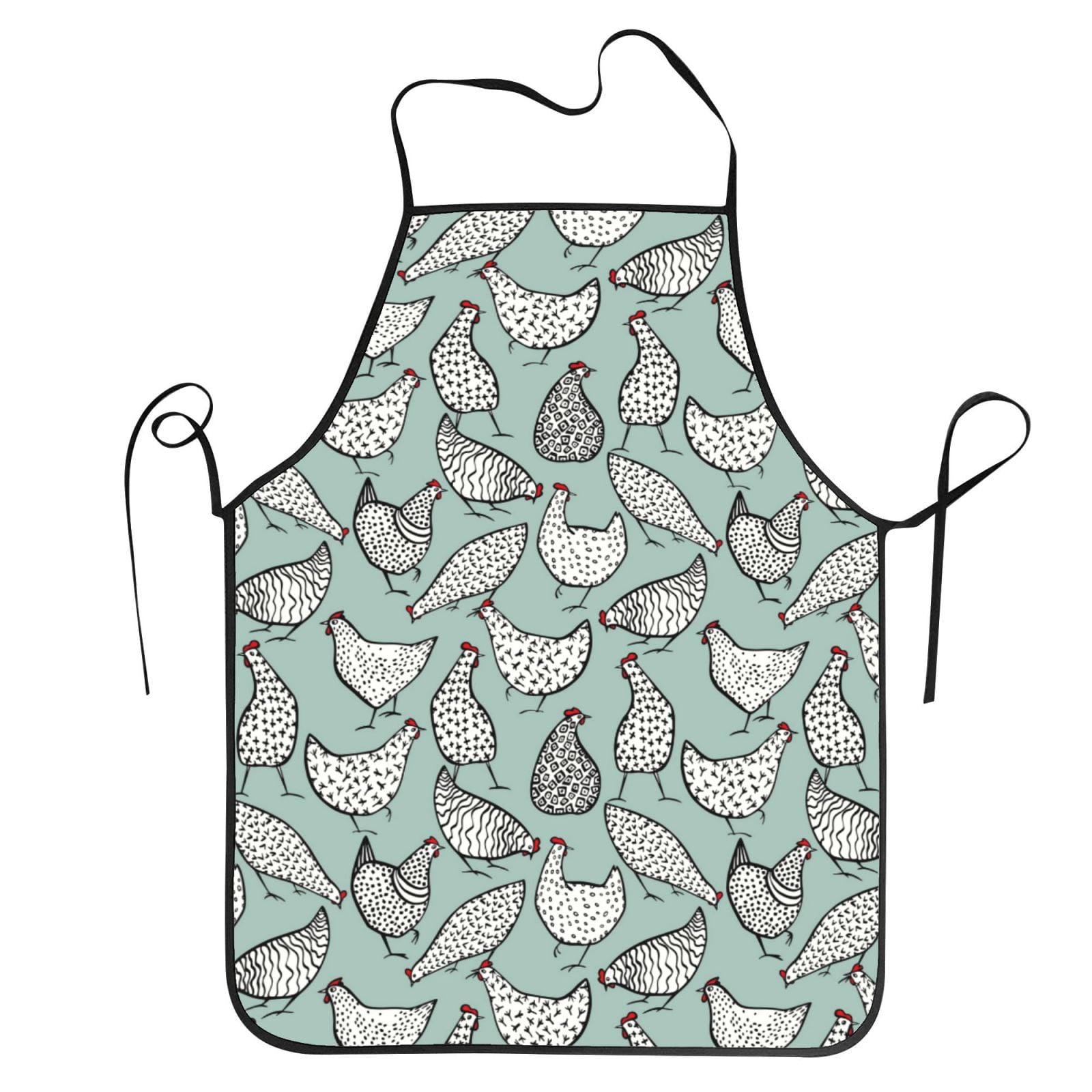 Bingfone Hand Drawn Chickens for Tie-up Apron, Unisex Waterproof and ...