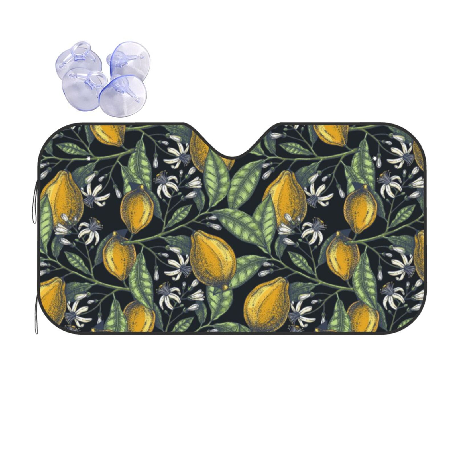 Bingfone Hand Drawn Citrus Fruits Elegant Lemons Car Windshield Sun ...