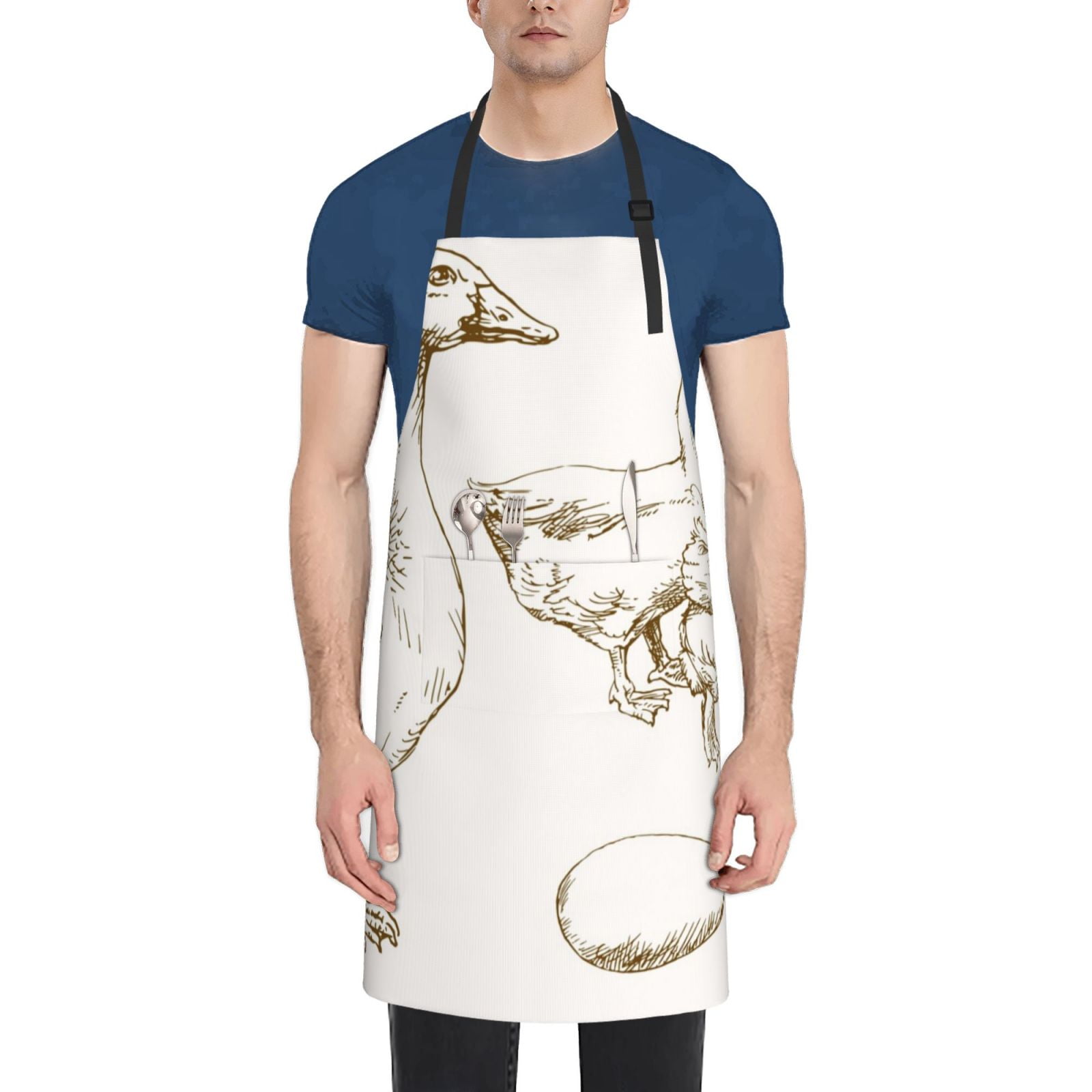 Bingfone Hand Drawn Goose Apron Gifts For Men, Women Professional Grade ...