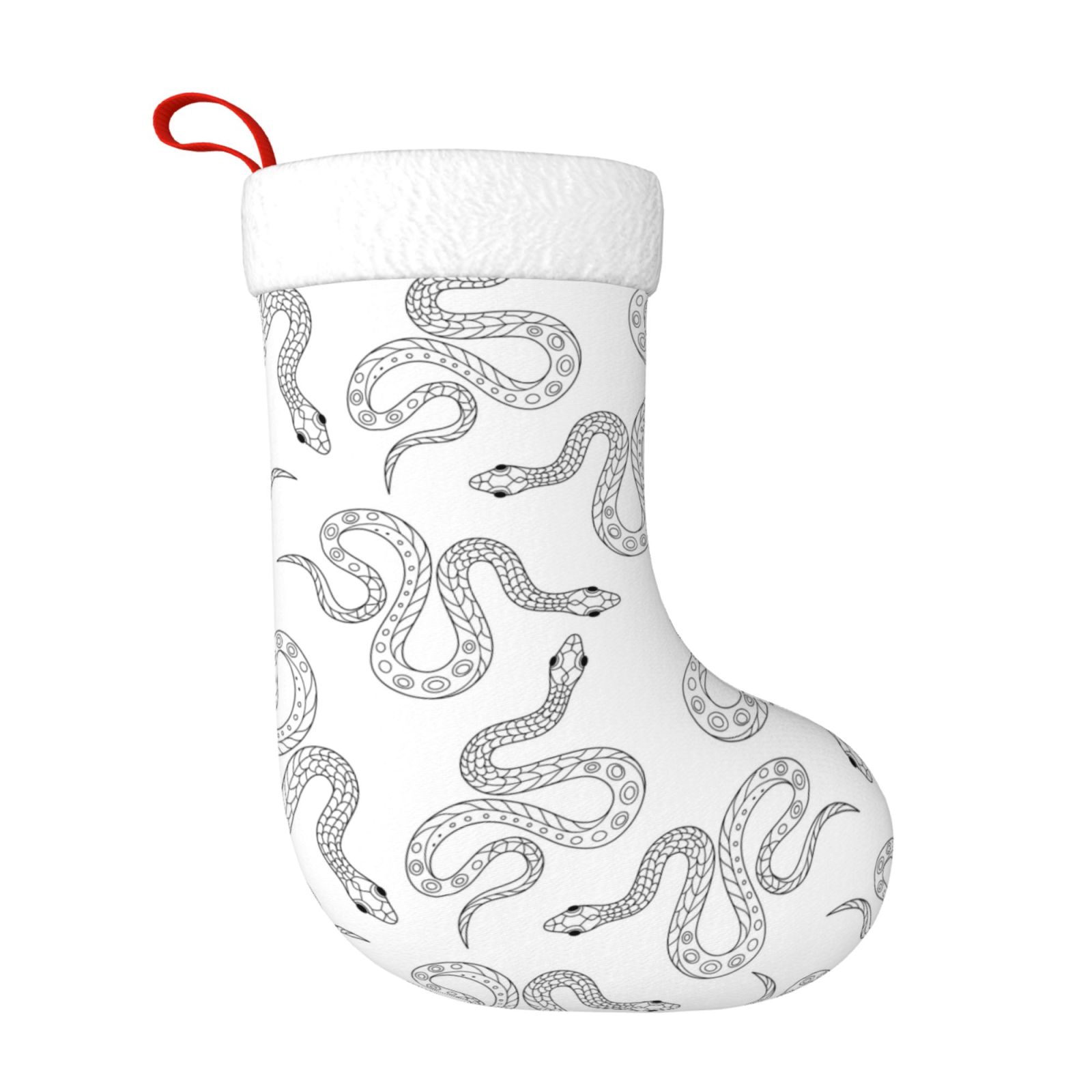 Bingfone Hand Drawn Snake Print Personalized Christmas Stocking ...
