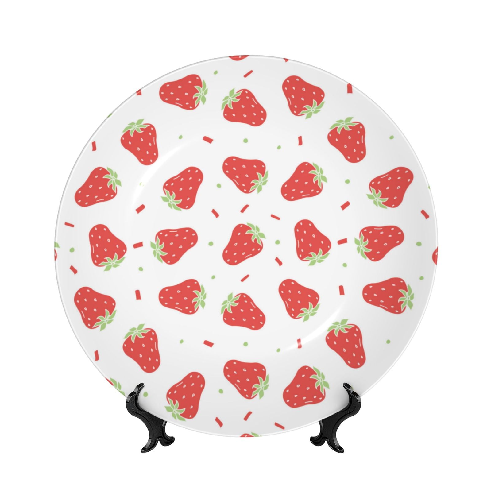 Bingfone Hand Drawn Strawberry Print Bone China Dinner Decorative ...