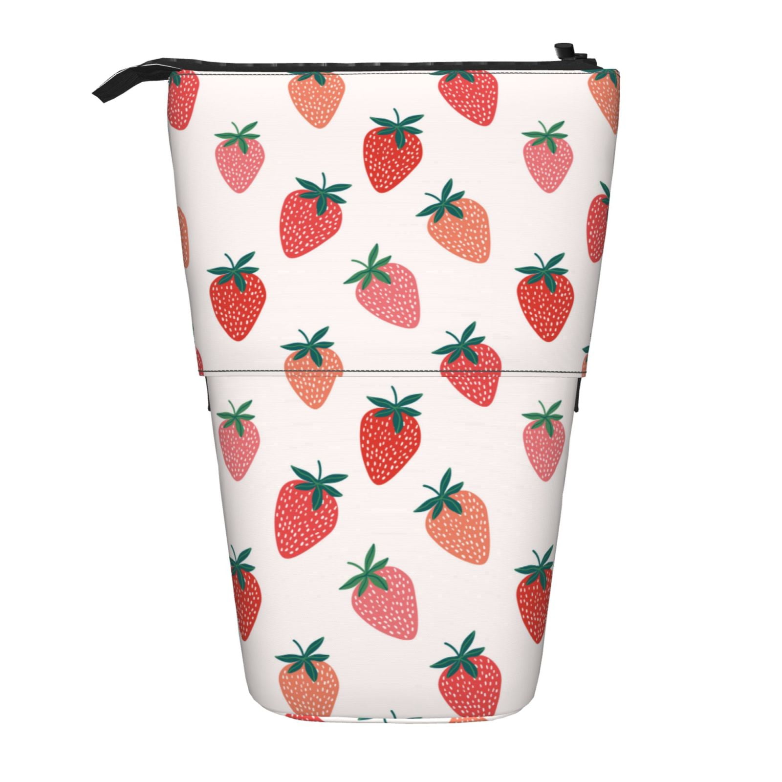 Bingfone Hand Drawn Strawberry Print Telescopic Pencil Bag Pen Holder ...