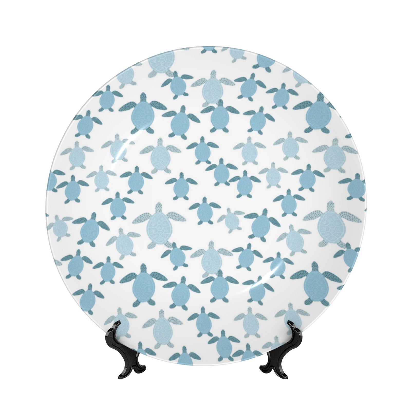 Bingfone Hand Drawn Turtle Print Bone China Dinner Decorative Plates ...