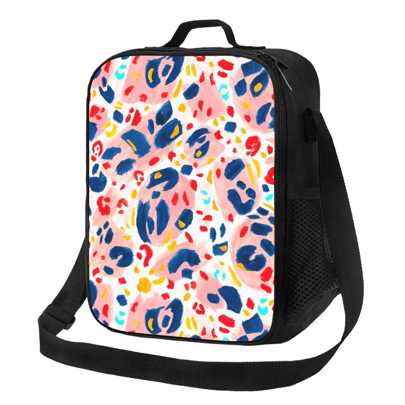 Bingfone Hand Painted Abstract Leopard Print Reusable Insulated Lunch ...