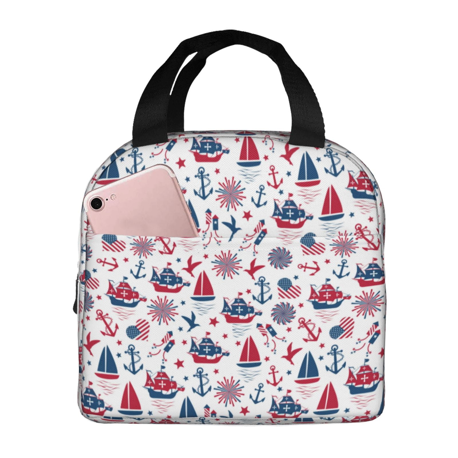 Bingfone Happy Columbus Day Print Lunch Bag Insulated Lunch Box, Small ...