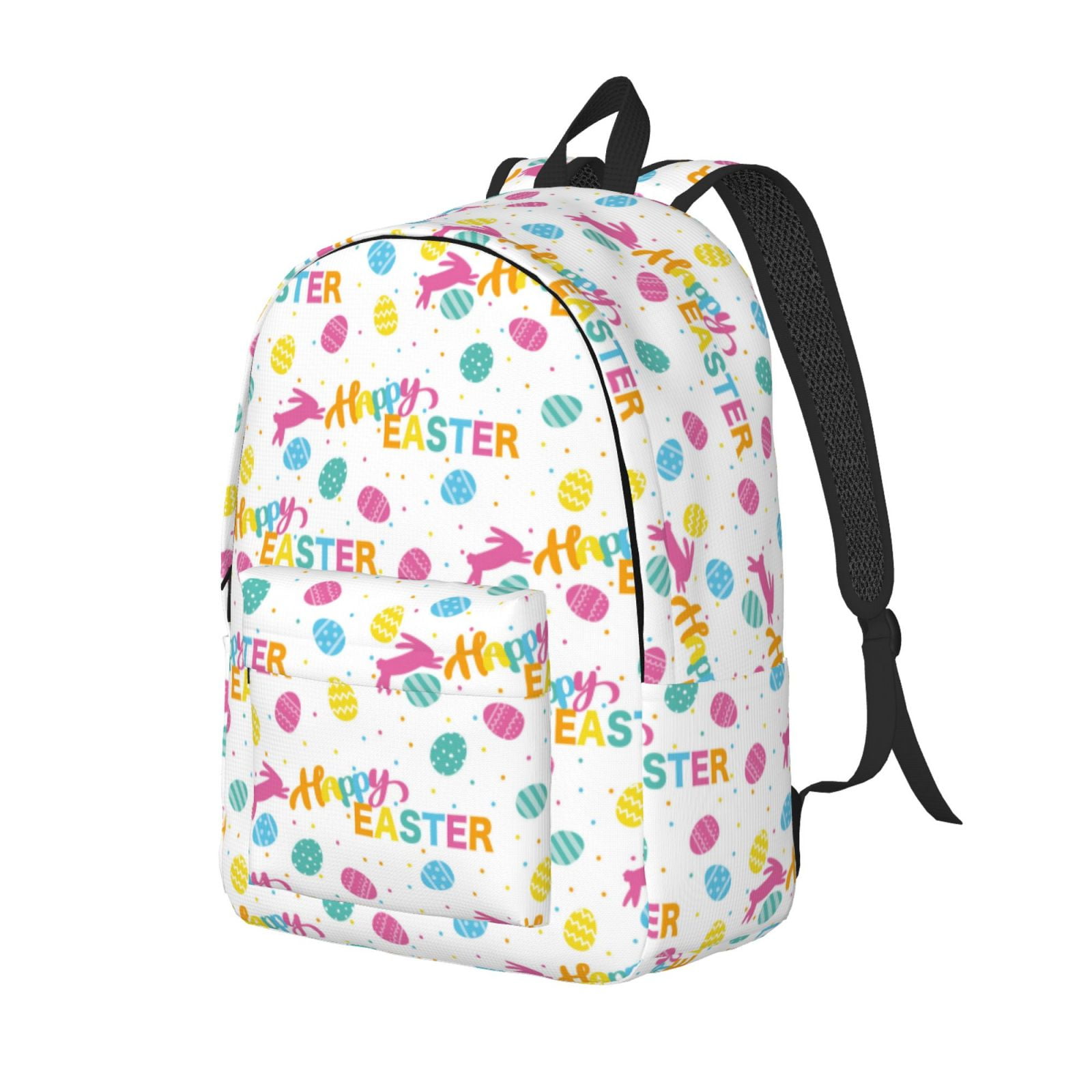 Bingfone Happy Easter Print Canvas College Laptop Backpack, Large ...