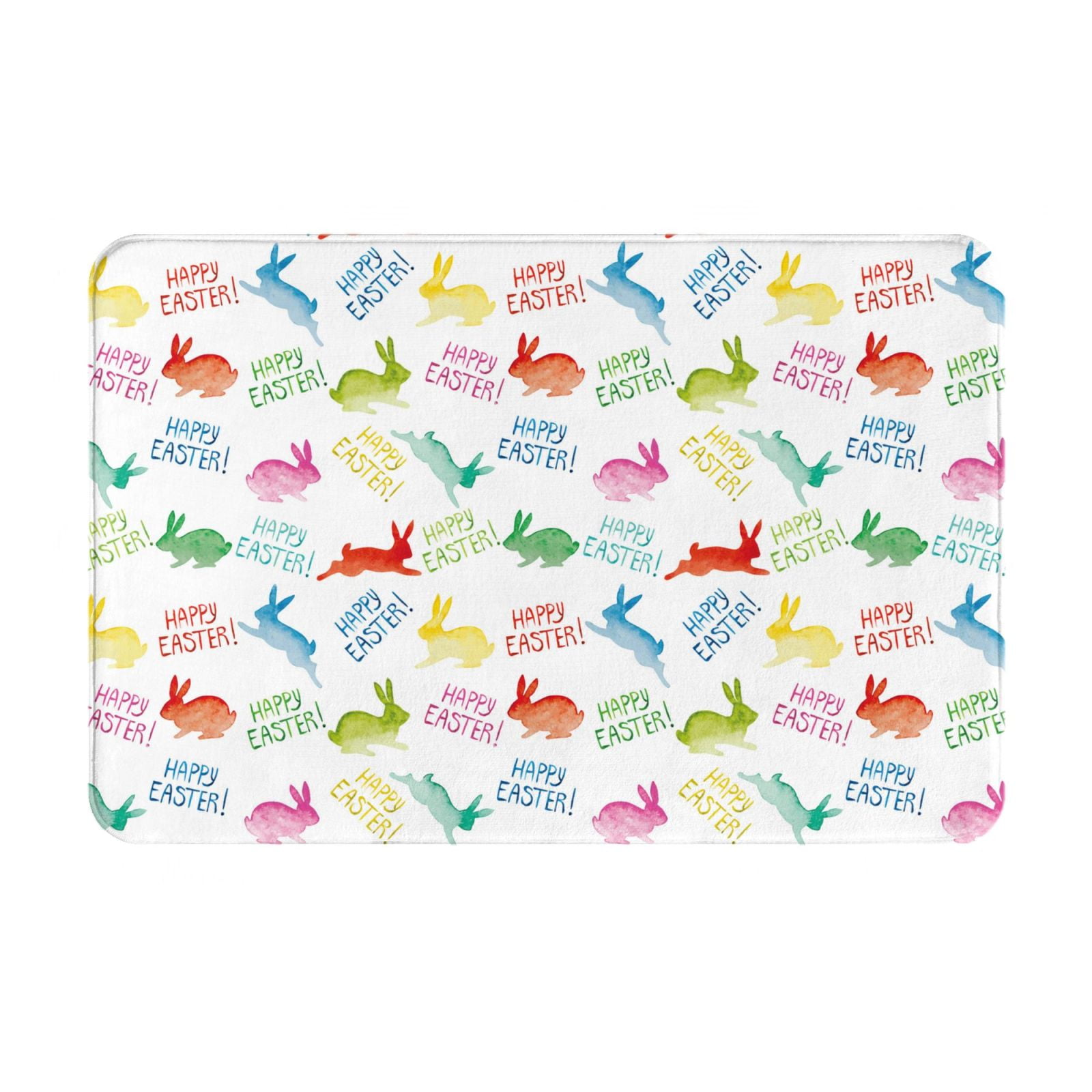 Bingfone Happy Easter Rabbit Door Mat 16"x24" Front Entrance Non-Slip ...