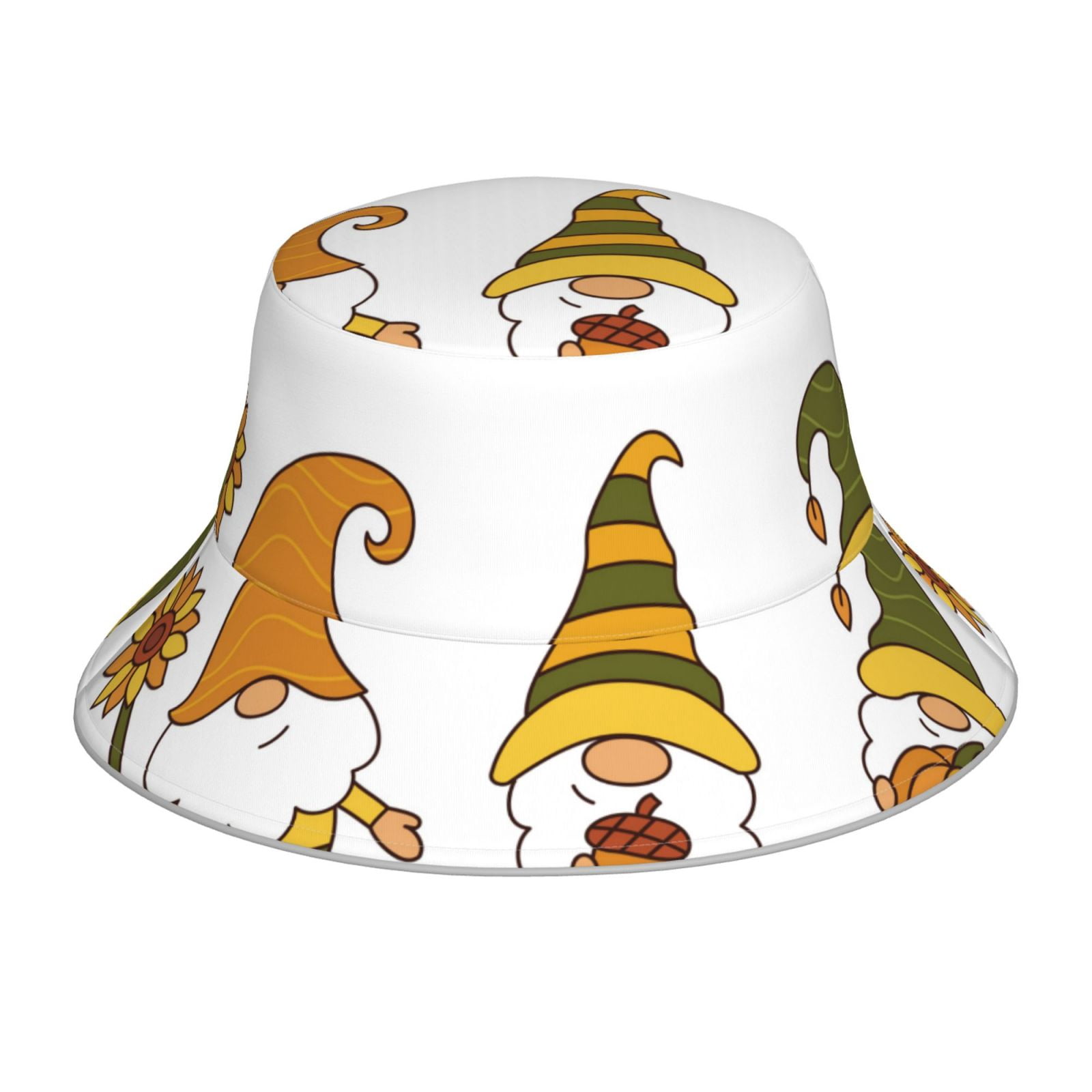 Bingfone Happy Fall Bucket Hat for Men Women,Packable Reversible ...