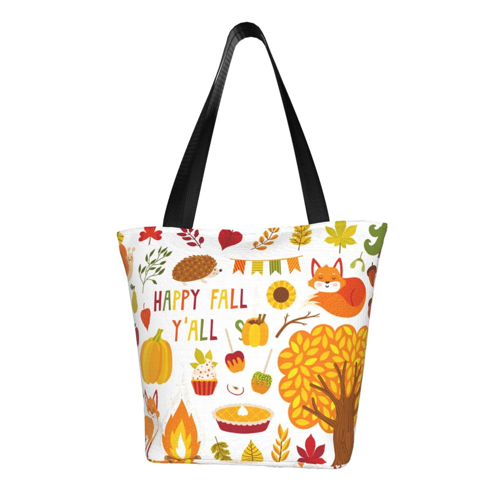 Bingfone Happy Fall Y'All Women Shoulder Tote Bags Casual Bag Ladies ...