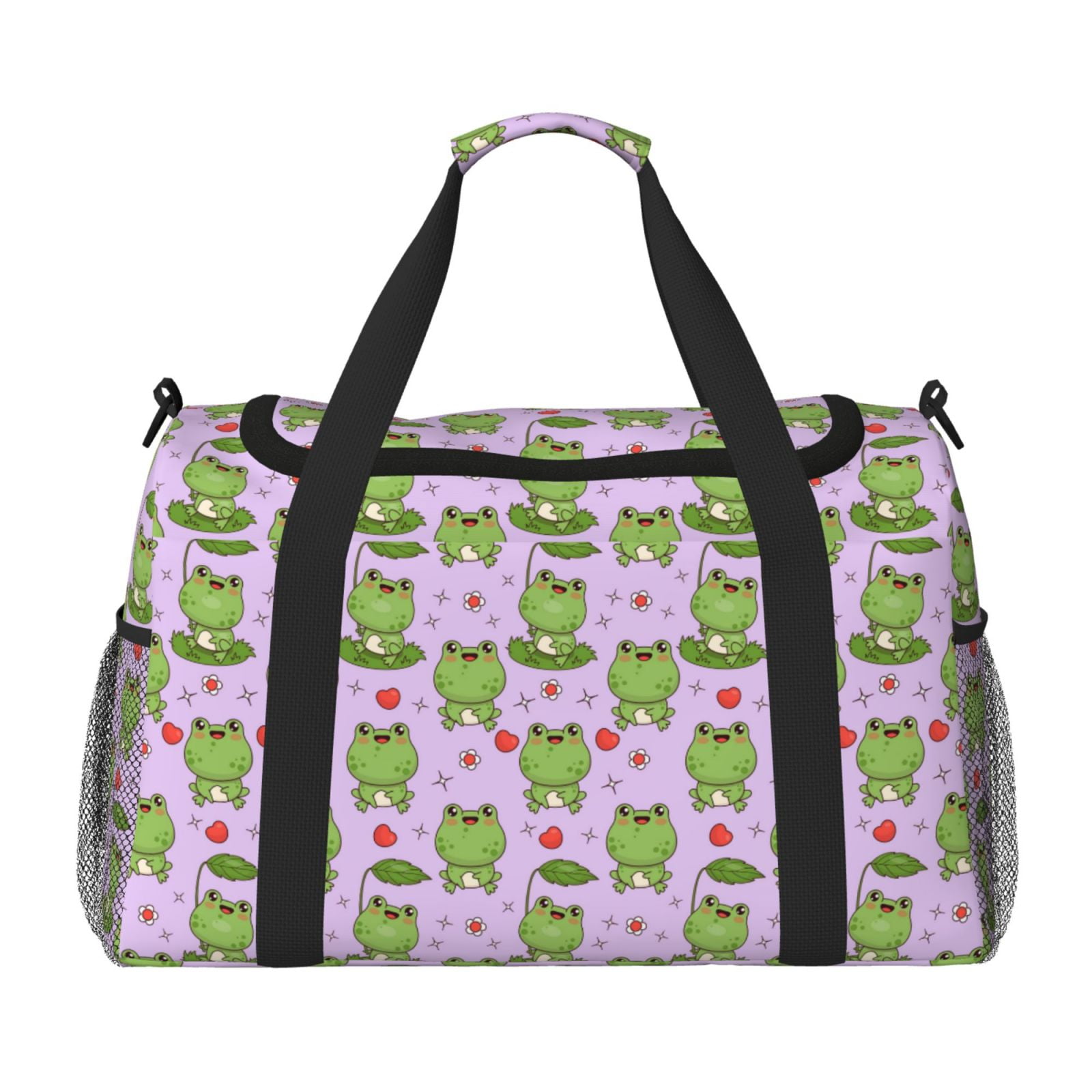 Bingfone Happy Frogs1 Print Travel Duffel Tote Bag,Waterproof Shoulder ...
