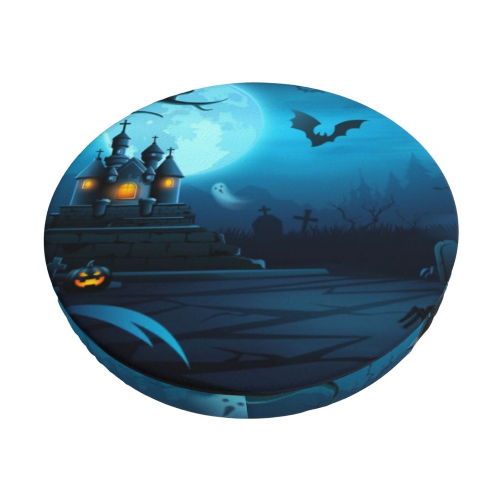 Bingfone Happy Halloween-1 Padded Round Bar Stool Cover Cushion with ...