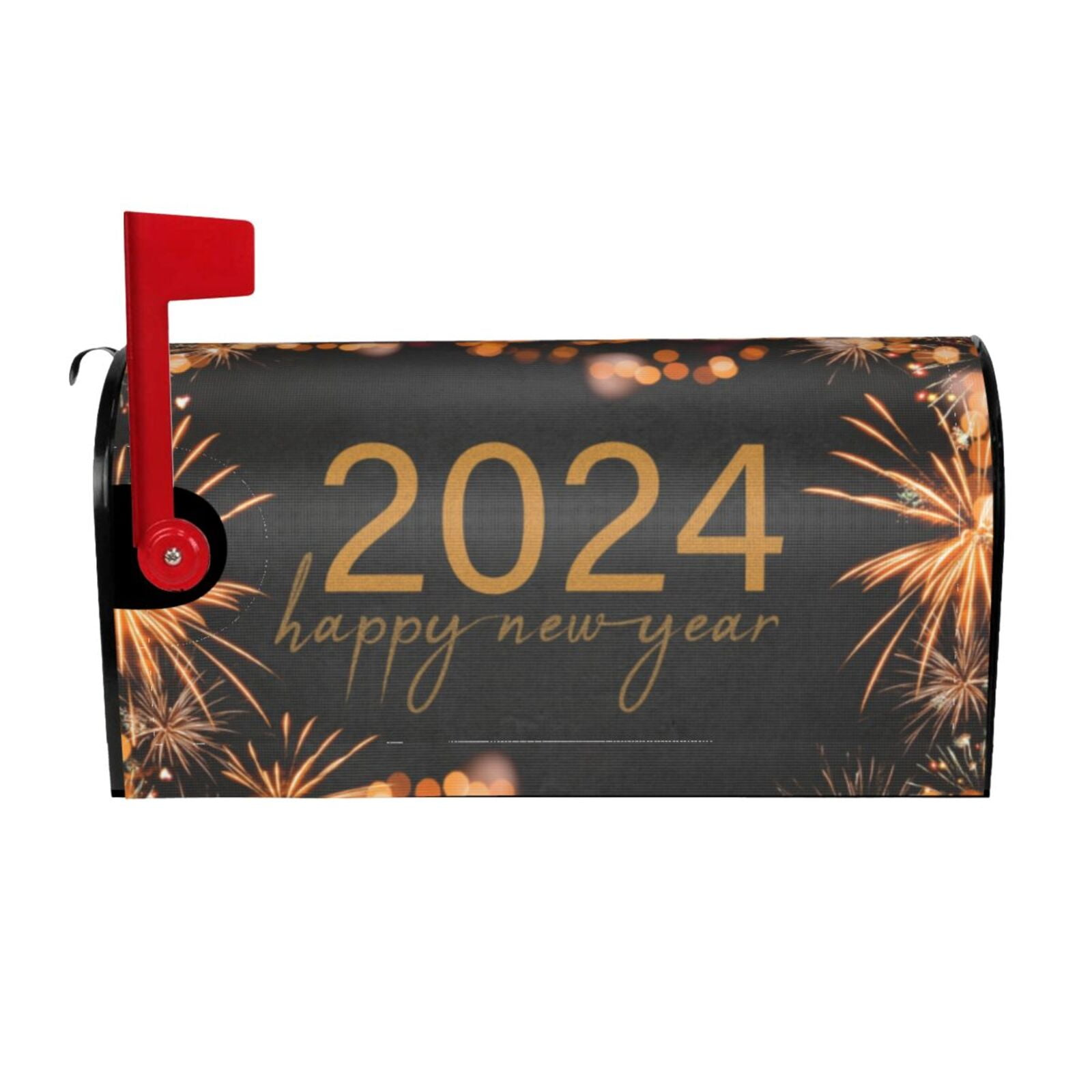 Bingfone Happy New Year 2024 Magnetic Mailbox Cover Standard Size For ...
