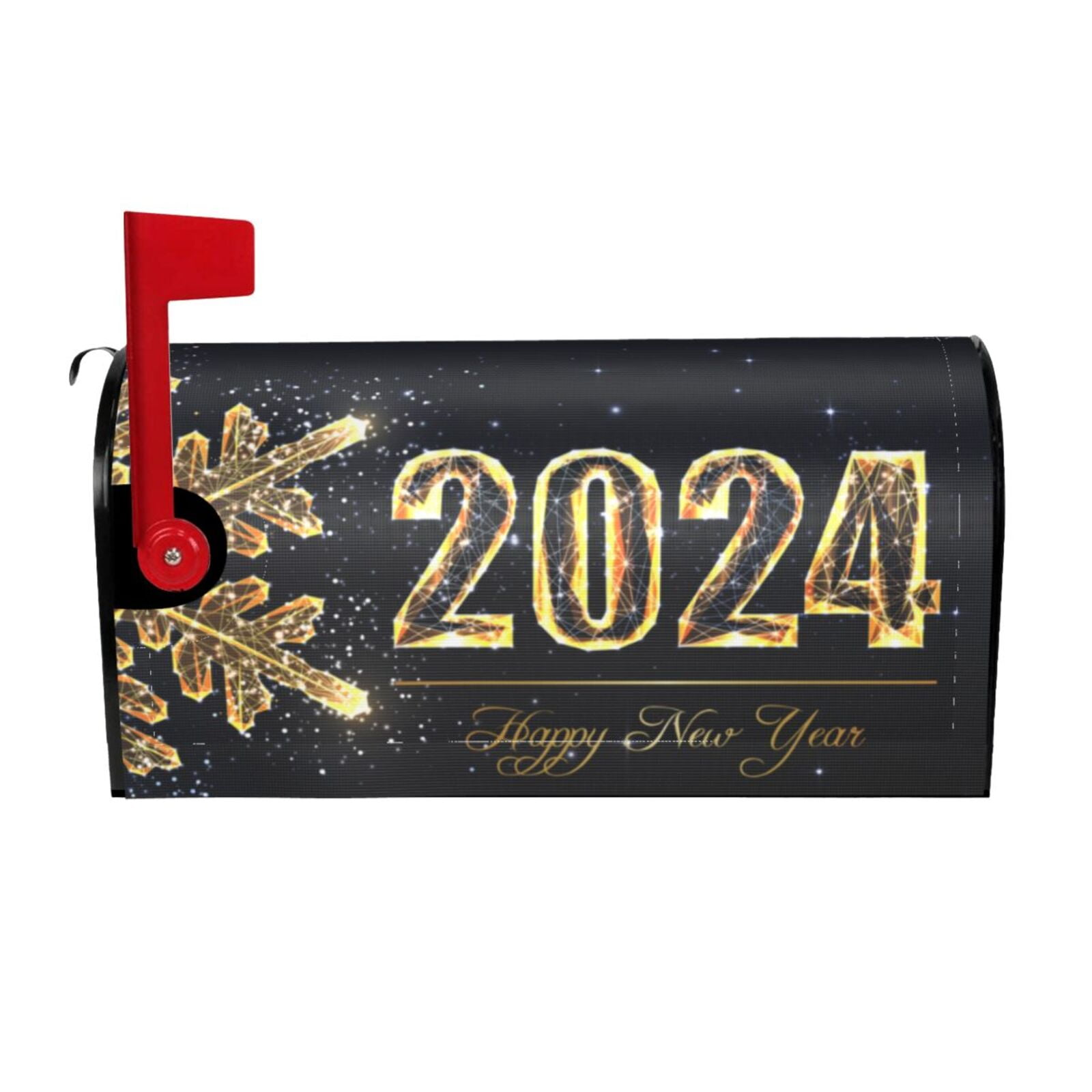 Bingfone Happy New Year 2024 Magnetic Mailbox Cover Standard Size For ...
