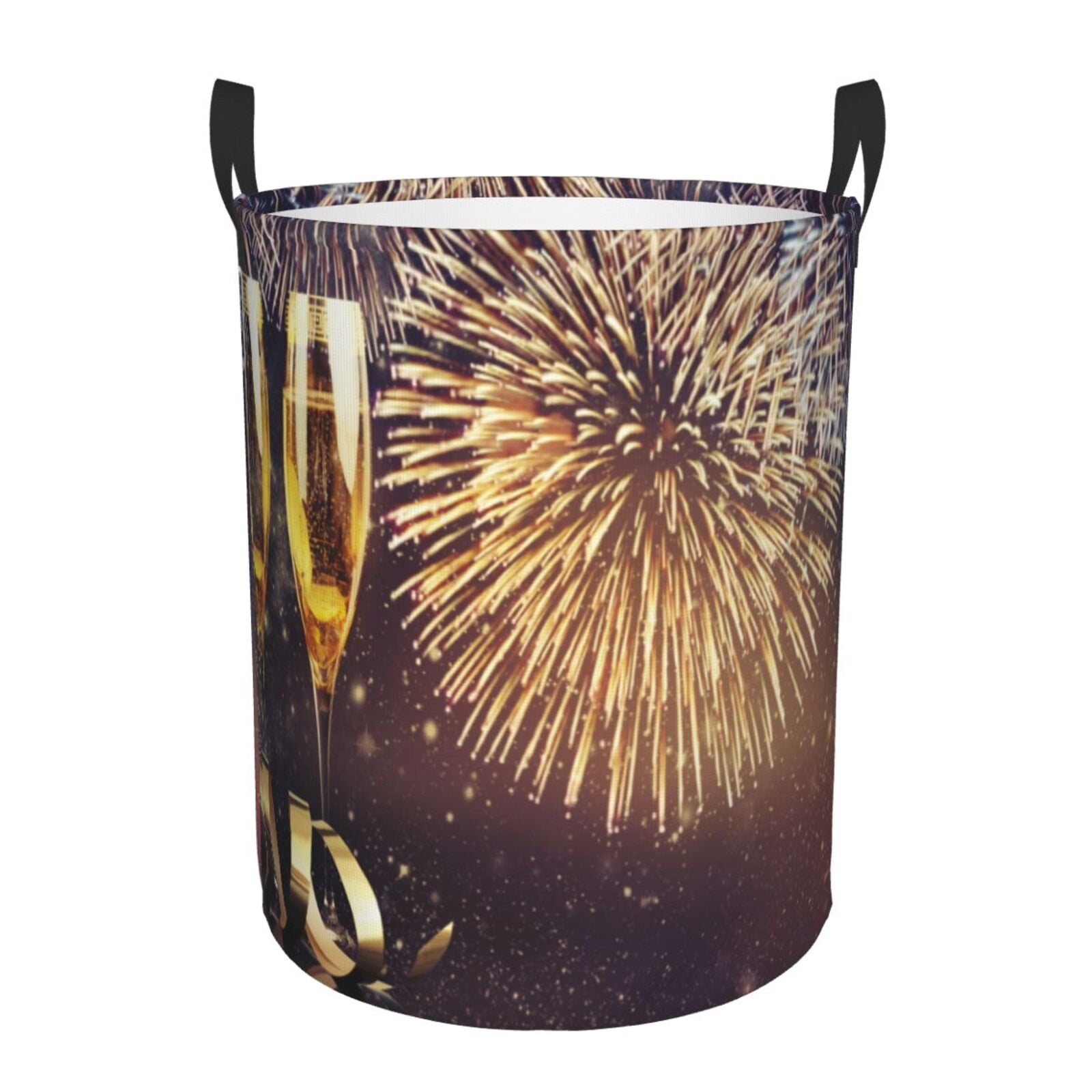 Bingfone Happy New Year Waterproof Foldable Laundry Hamper Bucket With ...