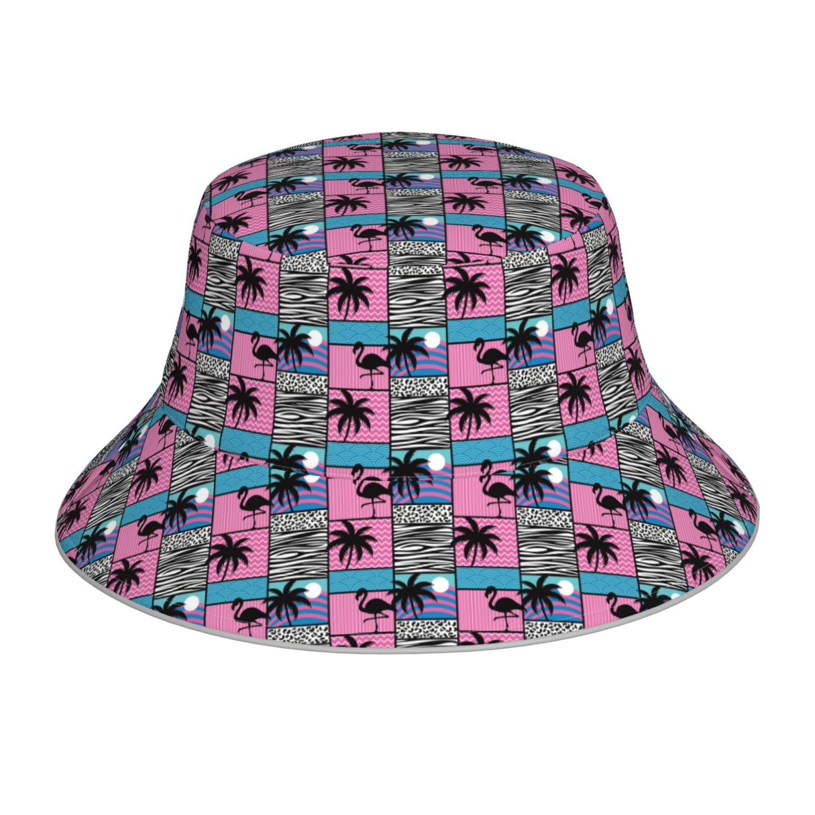 Bingfone Hawaii Palms Bucket Hat for Men Women,Packable Reversible ...