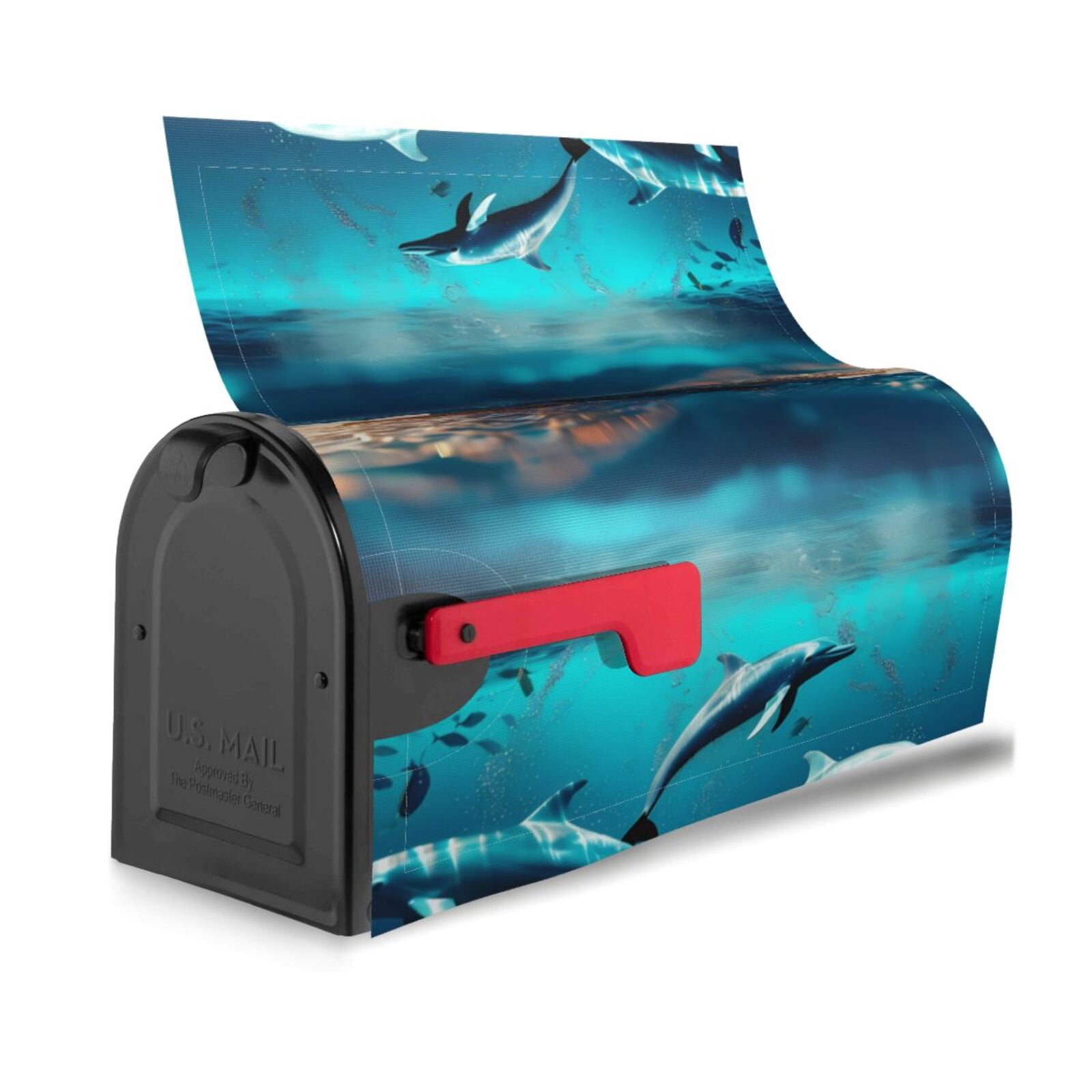 Bingfone Hawaiian Ship Dolphin Magnetic Mailbox Cover Standard Size for ...