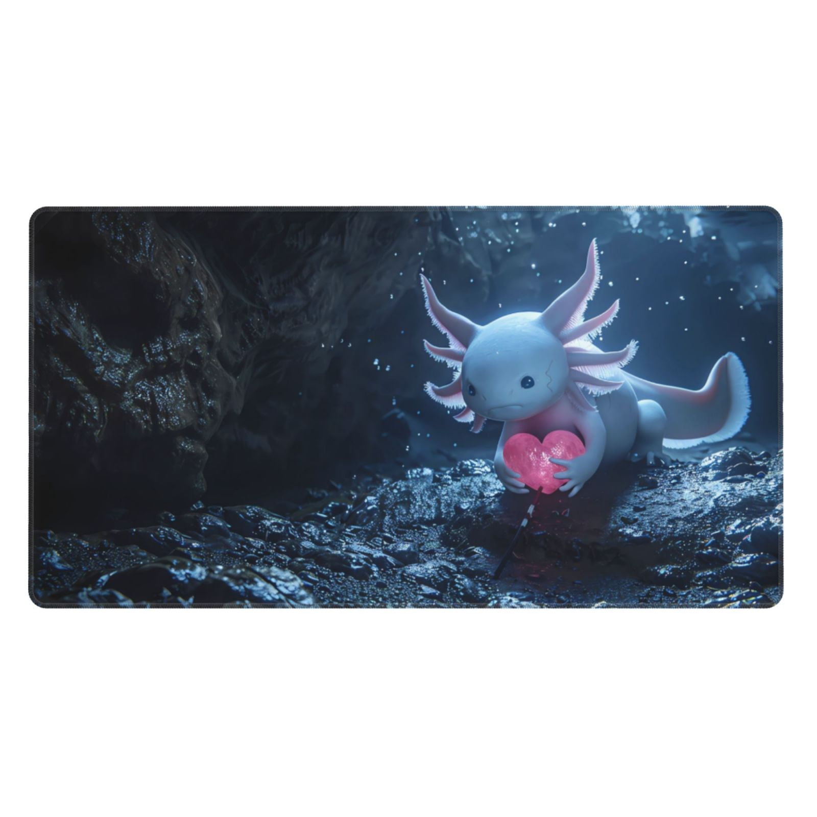 Bingfone Heart Axolotl Large Gaming Mouse Pad,Extended Desk Mousepad ...