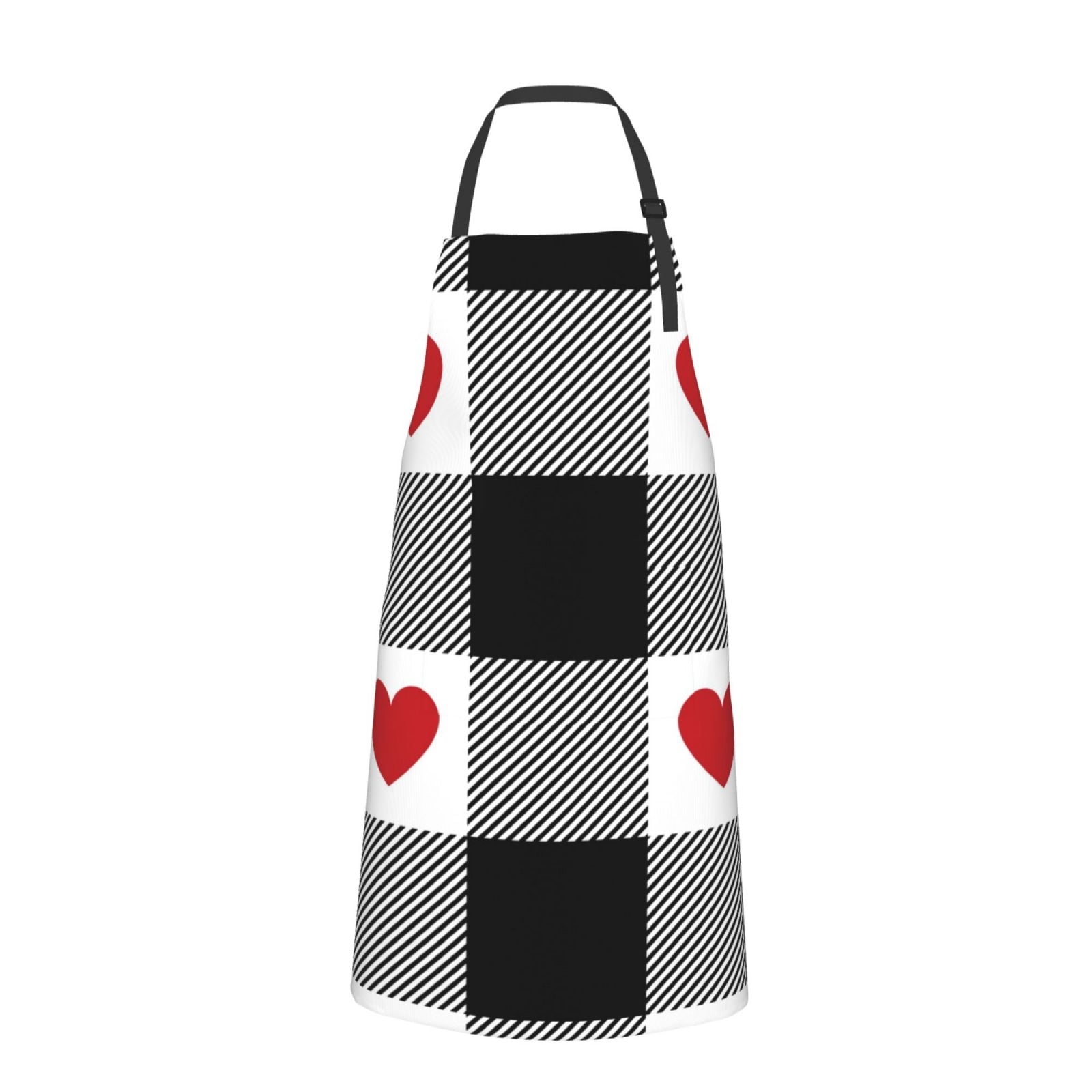 Bingfone Heart Black Buffalo Plaid Gingham Apron Gifts For Men, Women ...