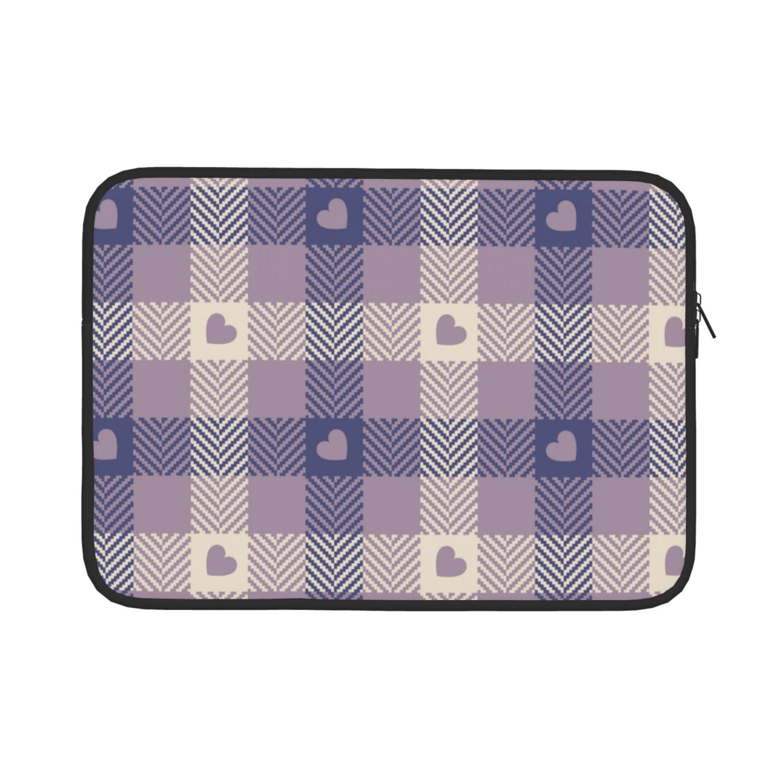 Bingfone Heart Check Plaid Laptop Sleeve Case 15 Inch, 360° Protective ...