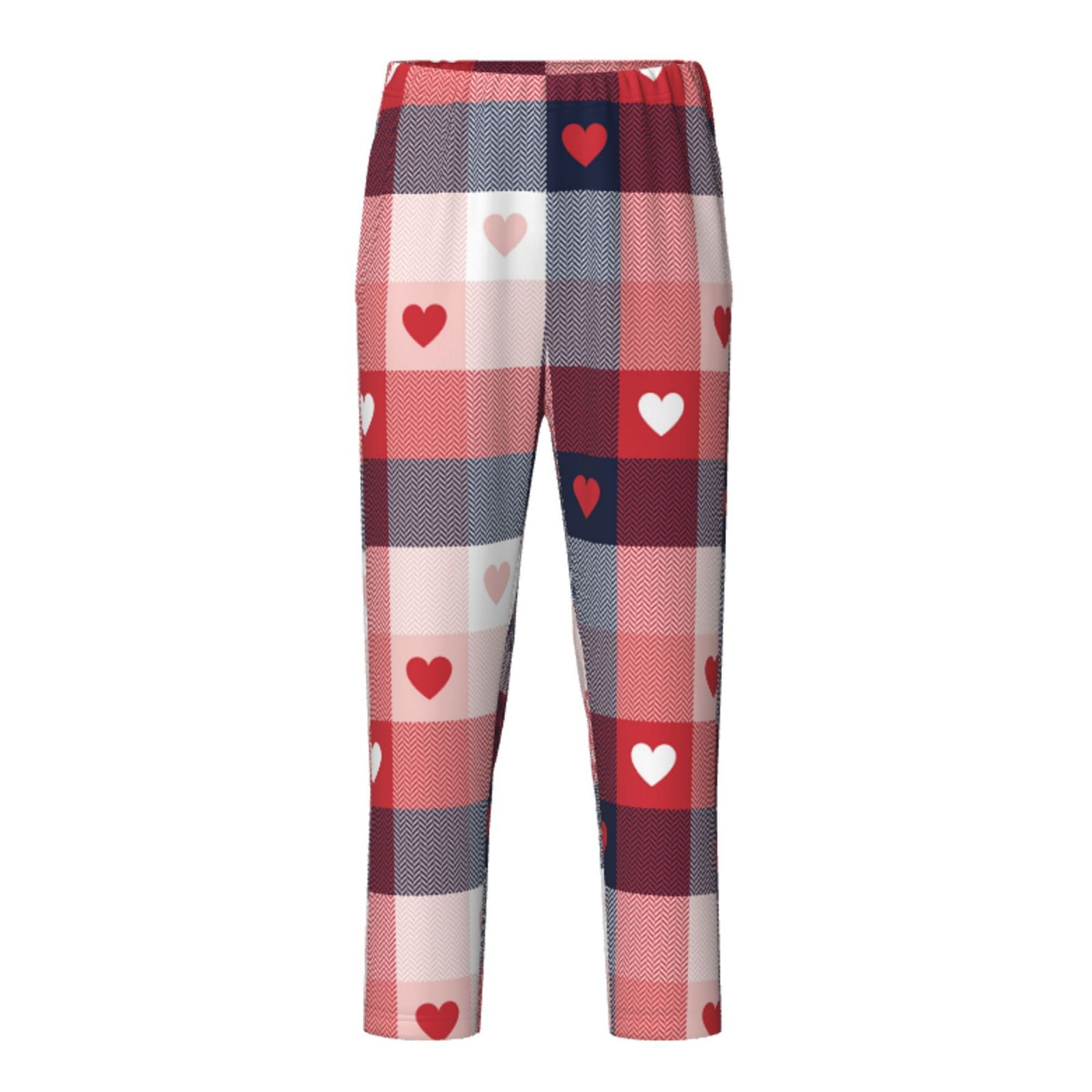 Bingfone Heart Plaid Print Boys Girls Pajama Pants Lounge Pants with ...