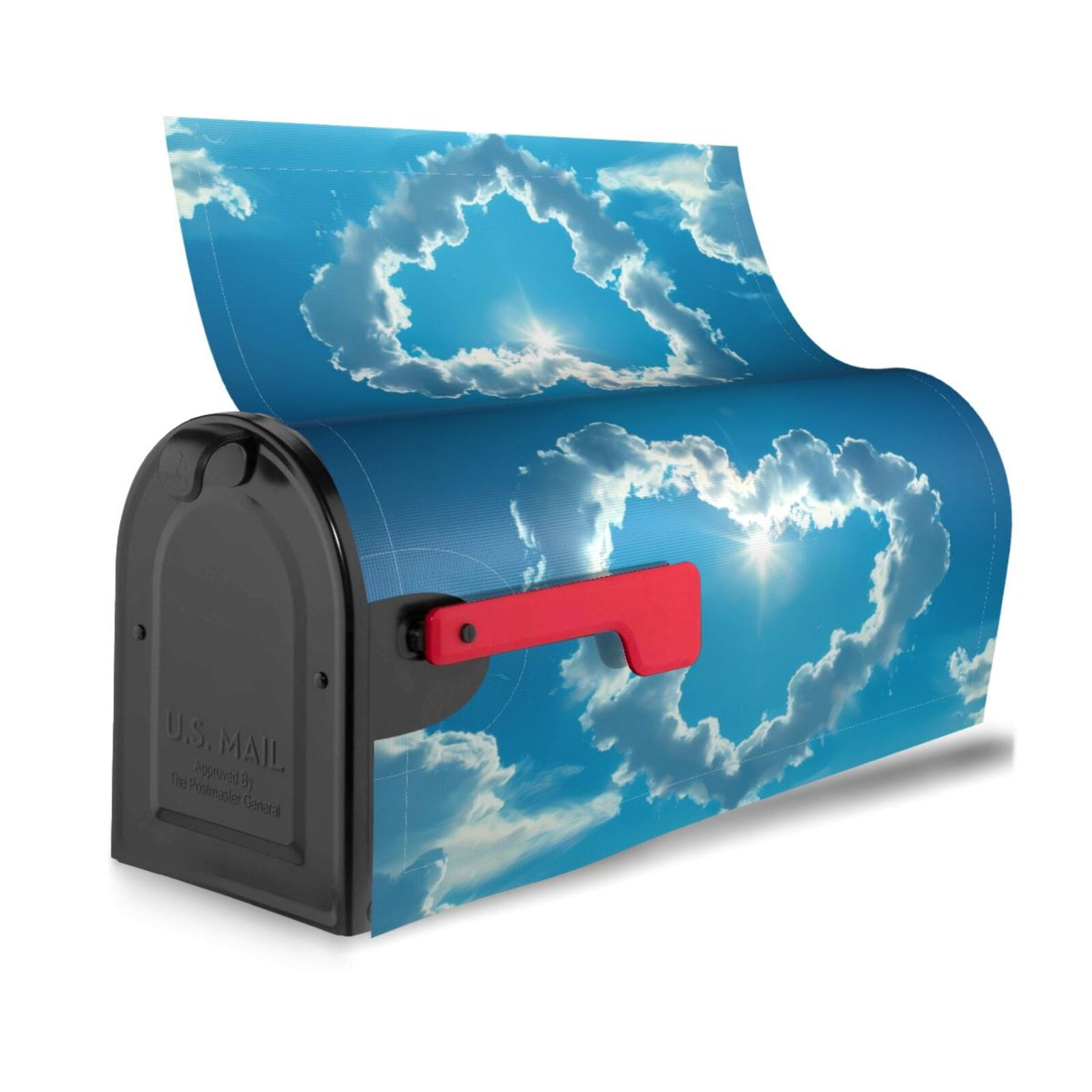 Bingfone Heart Shaped Cloud Magnetic Mailbox Cover Standard Size for ...