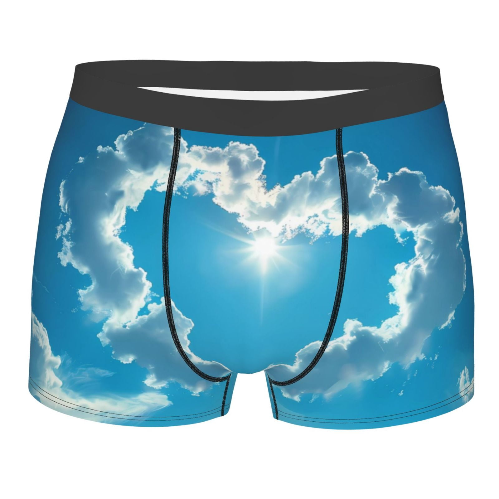 Bingfone Heart Shaped Cloud Men's Underwear - Casual Stretch Boxer ...