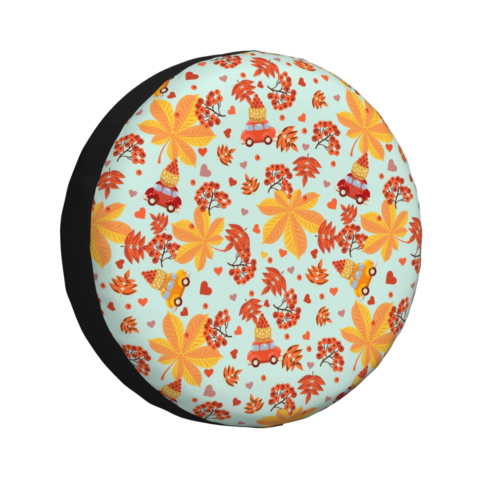 Bingfone Hearts And Autumn Leaves Spare Tire Cover Weatherproof ...