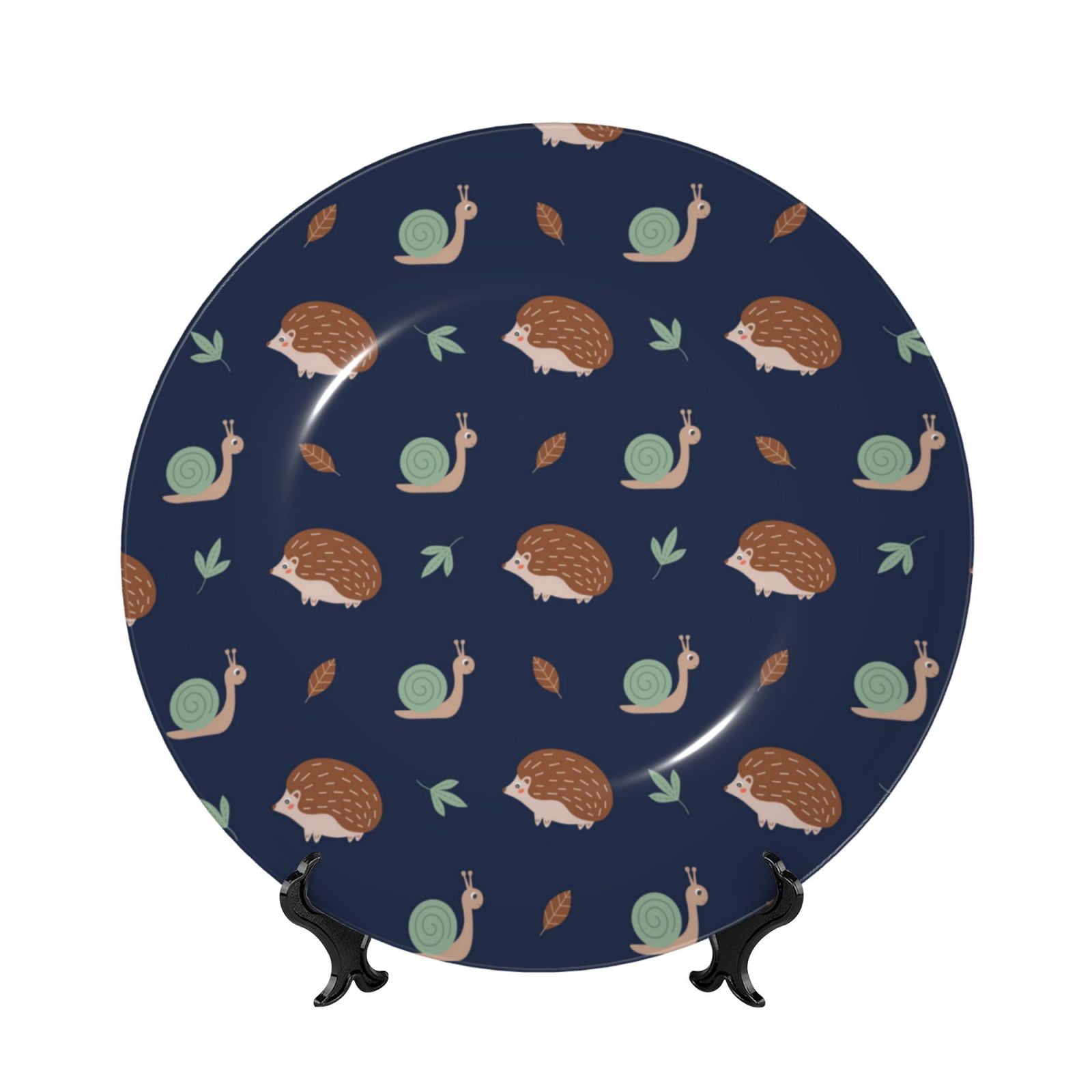 Bingfone Hedgehog And Snail Print Bone China Dinner Decorative Plates ...